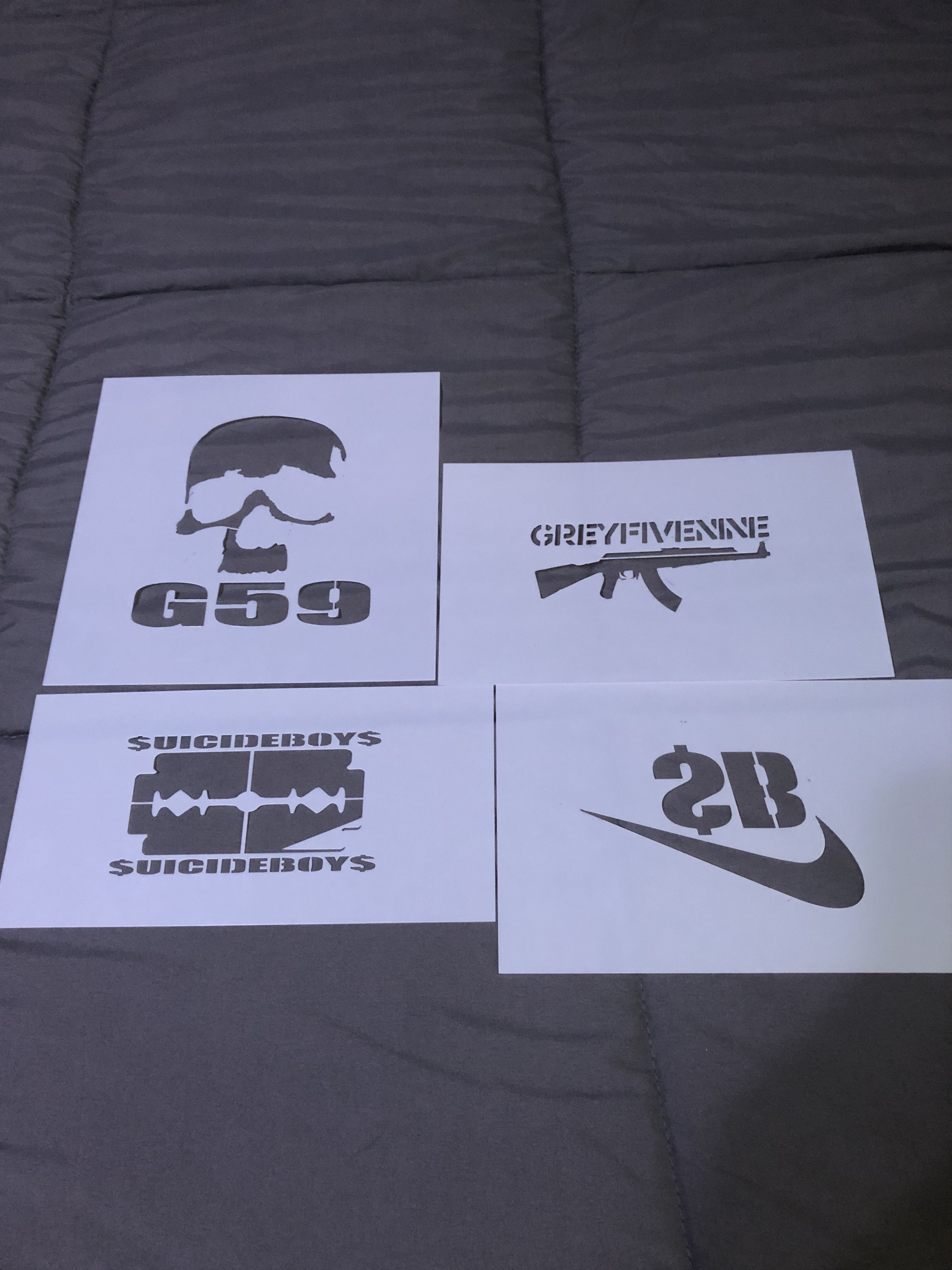 G59 Records G59 X $ucideboy$ Stencil Pack (4) | Grailed
