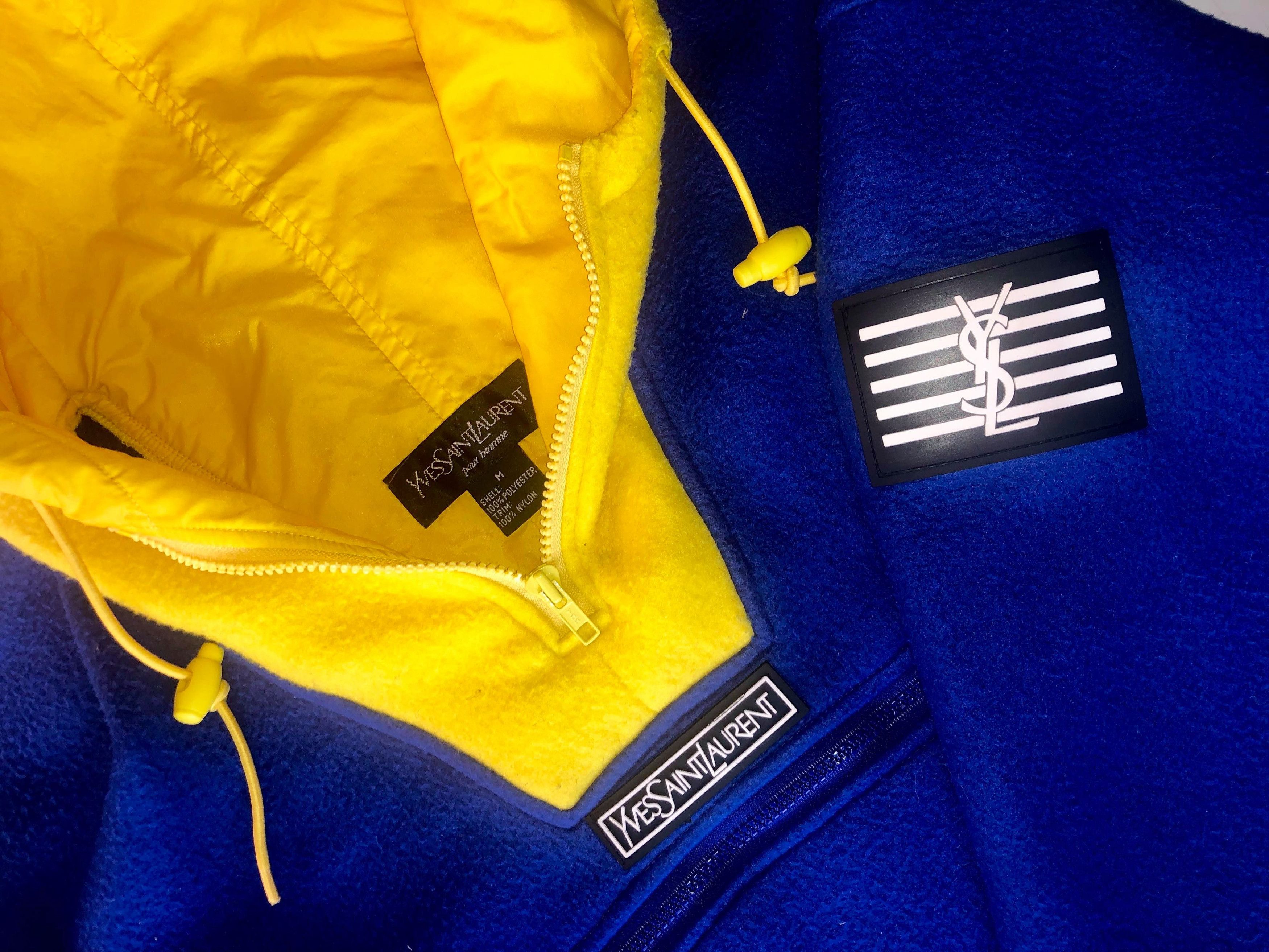 Ysl Pour Homme × Yves Saint Laurent Rare Yves Saint Laurent Fleece Big ...