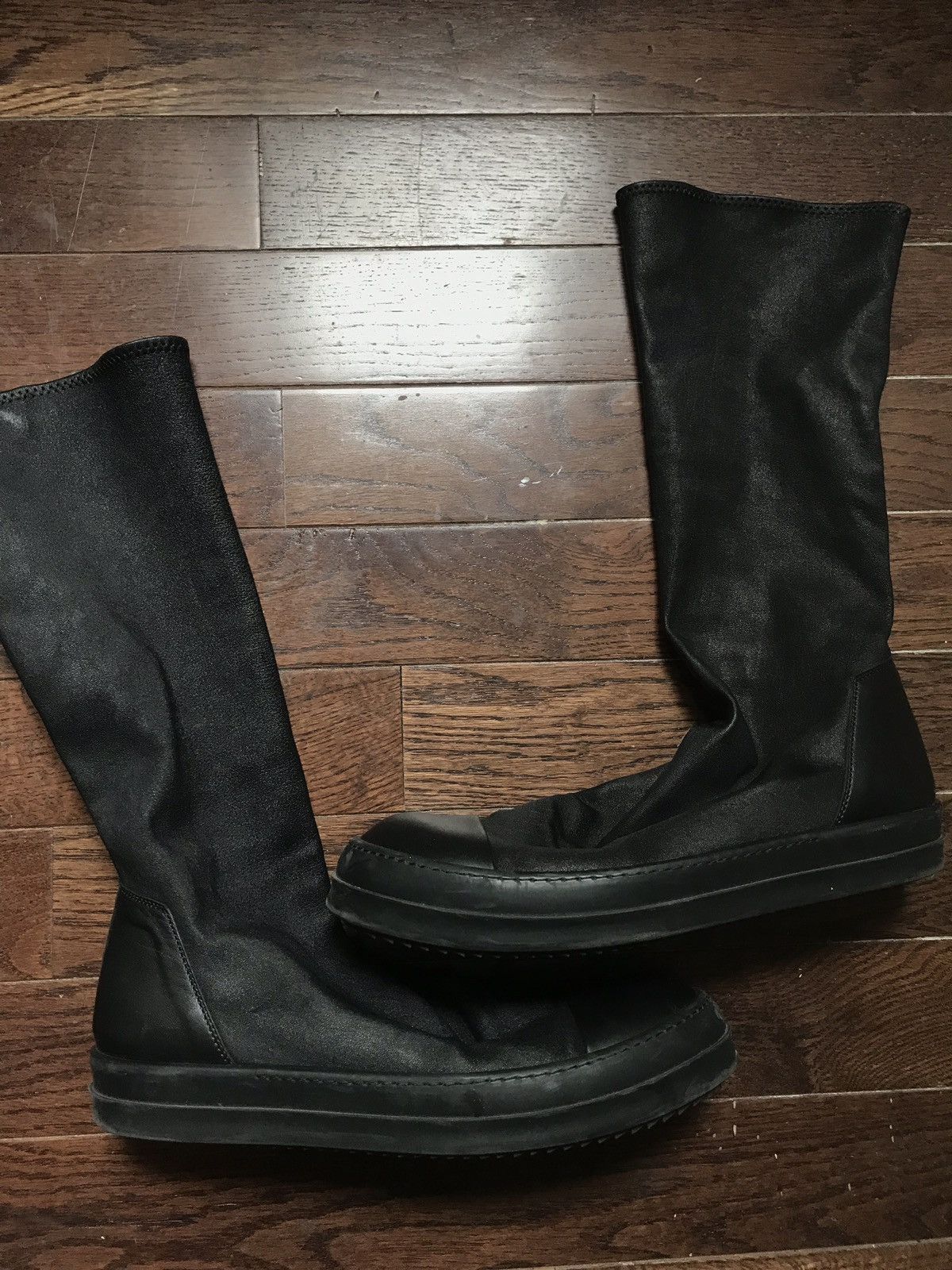 Rick Owens Mainline Leather Sock Ramones | Grailed