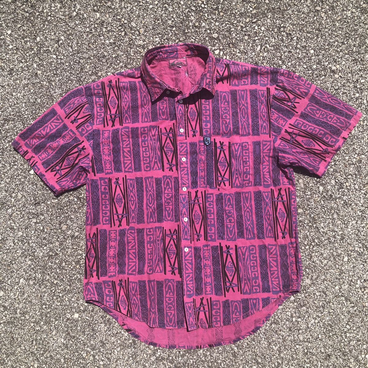 Quicksilver × Vintage Vintage 90s Quicksilver Skate Surf Button Up Sun ...