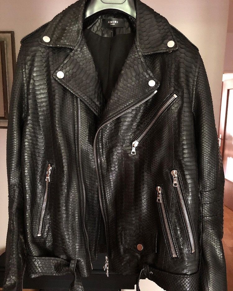 Amiri Amiri Python Leather Jacket | Grailed