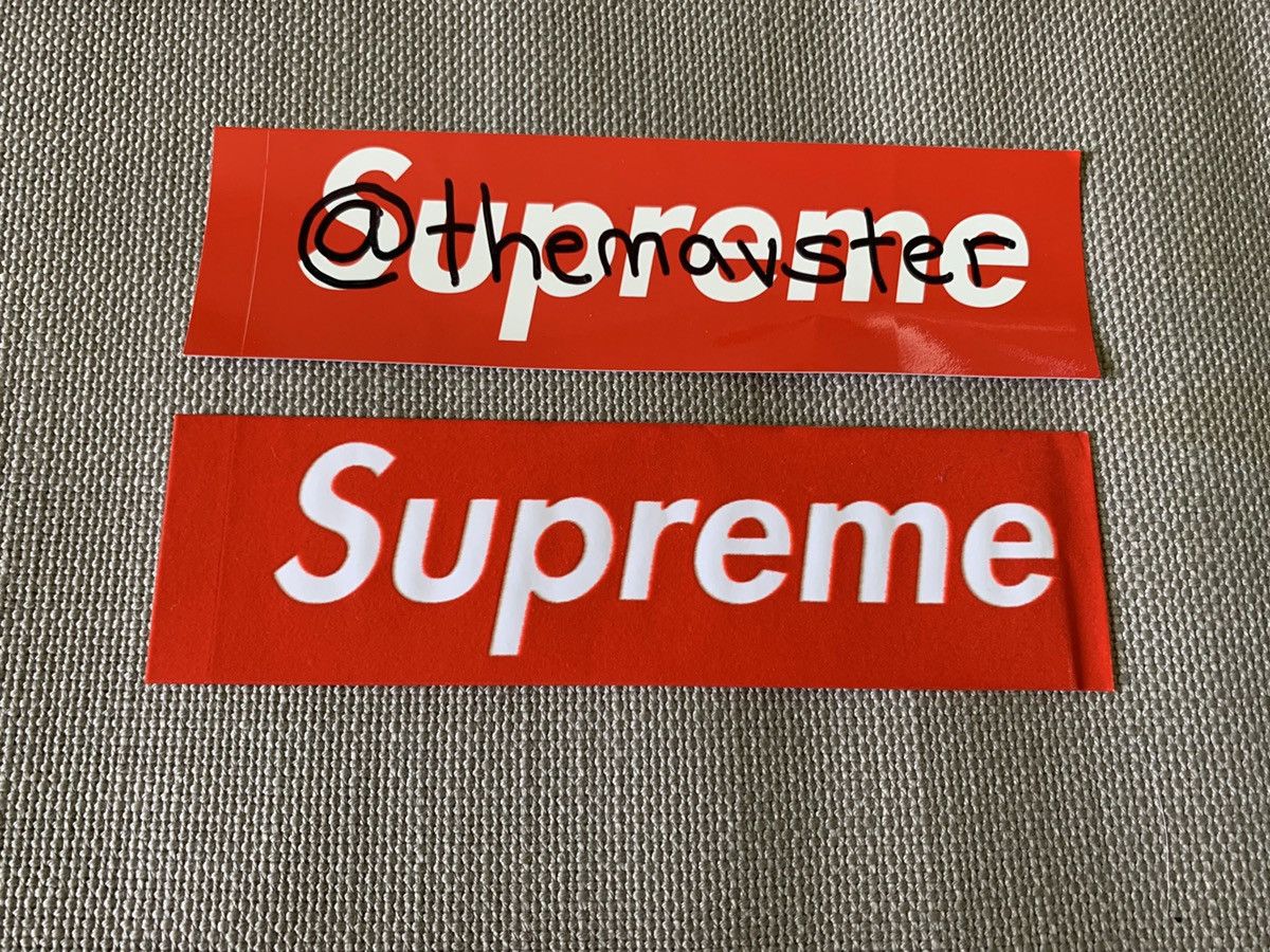 Supreme Supreme Rare Tab Red Felt Box Logo Sticker 2017 | Grailed