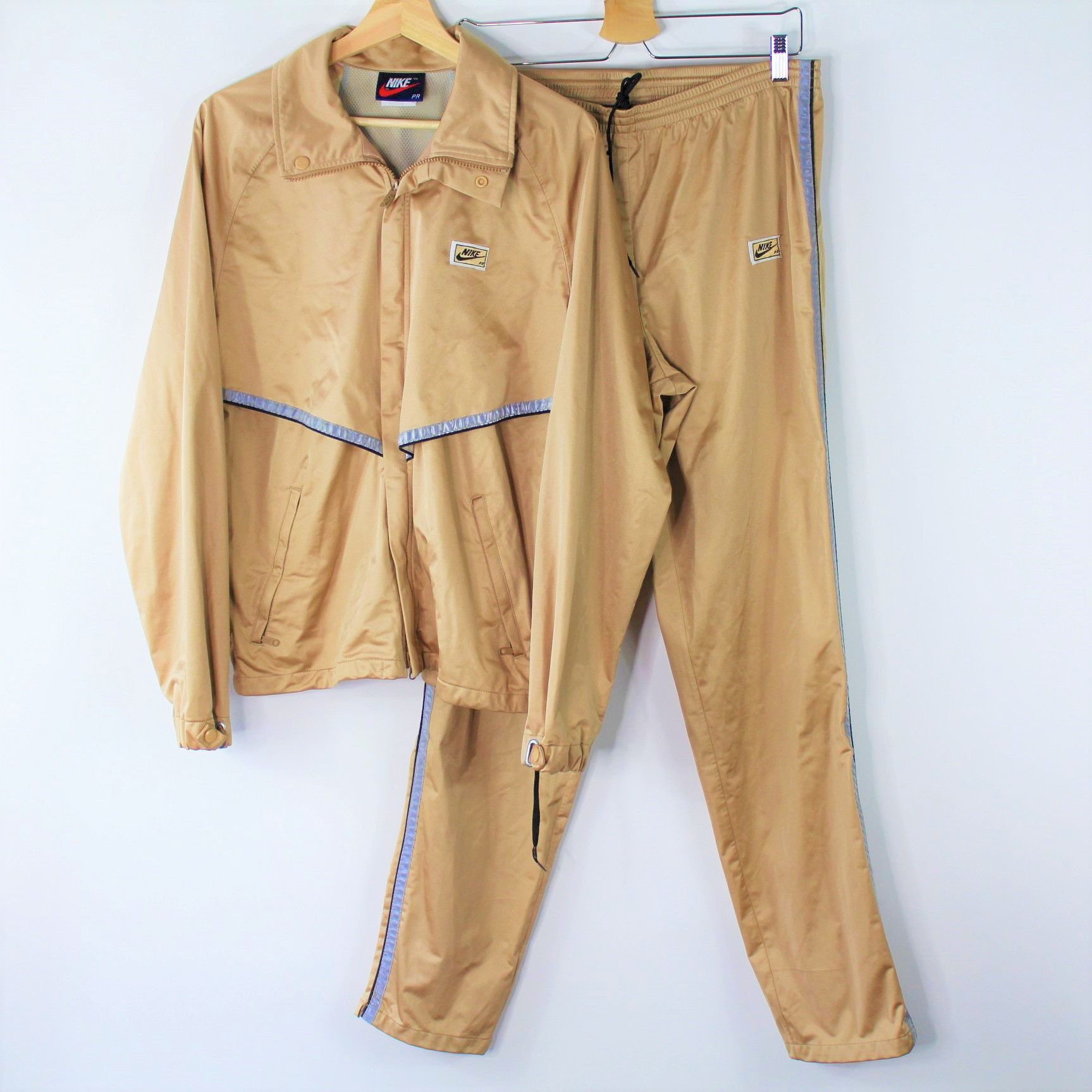 Nike Vintage Nike Gore-Tex Reflective Tracksuit Shiny Gold Color Blue ...
