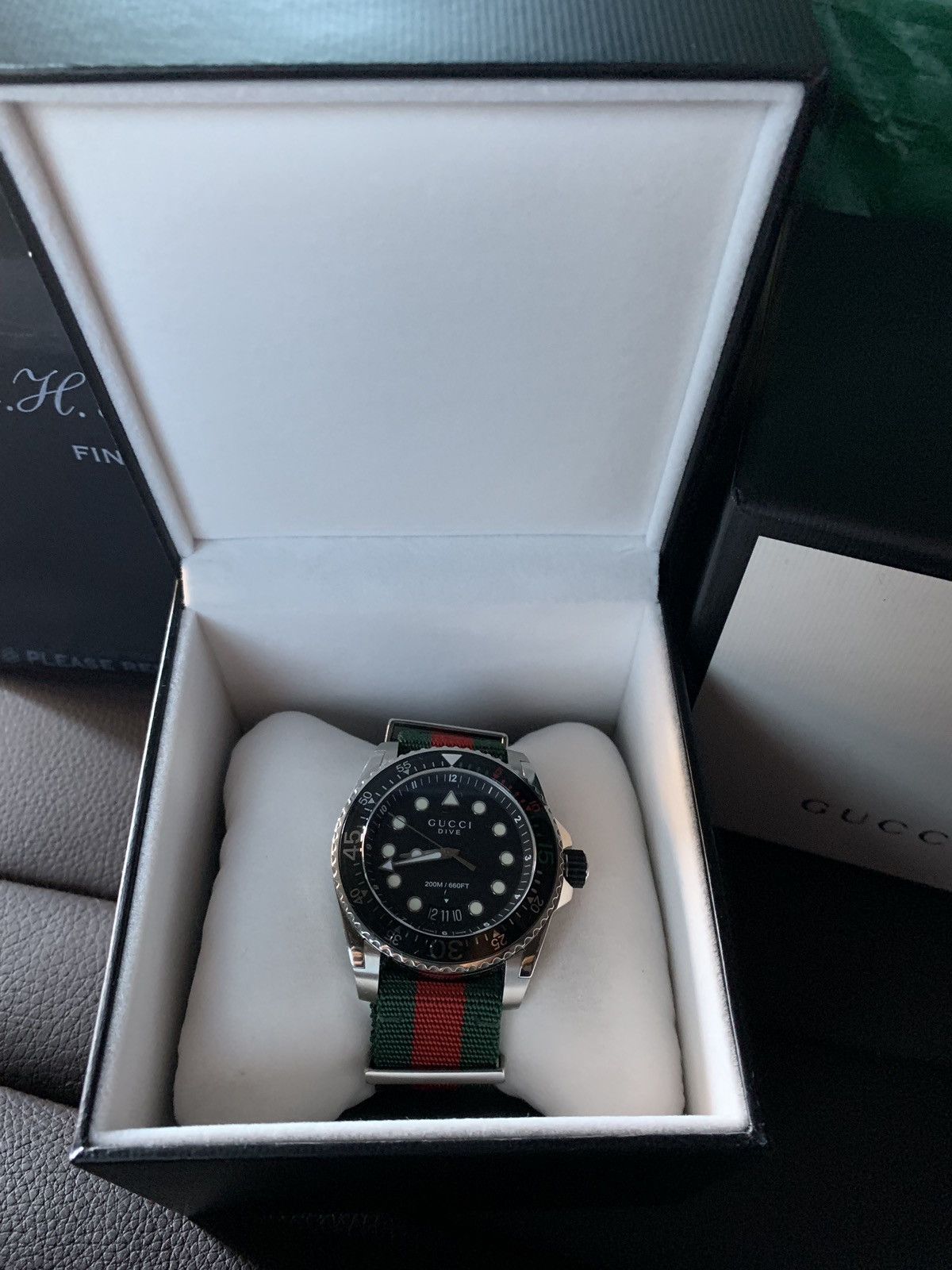 Gucci Gucci Dive Watch, 45mm, Green, Red | Grailed