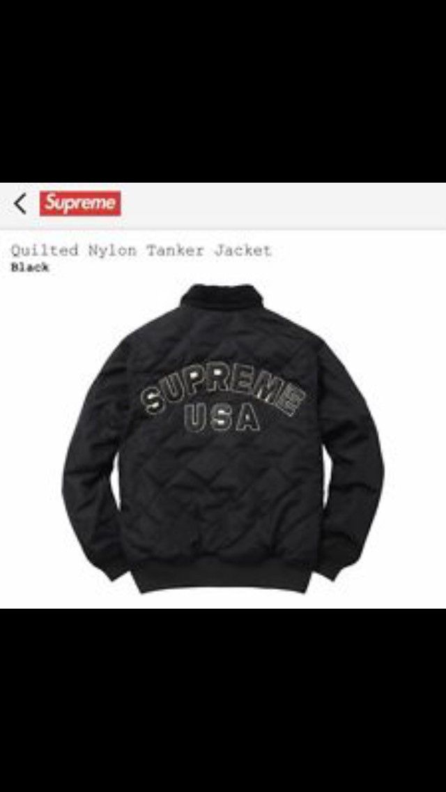 Supreme Supreme Quilted Nylon Tanker Jacket | Grailed