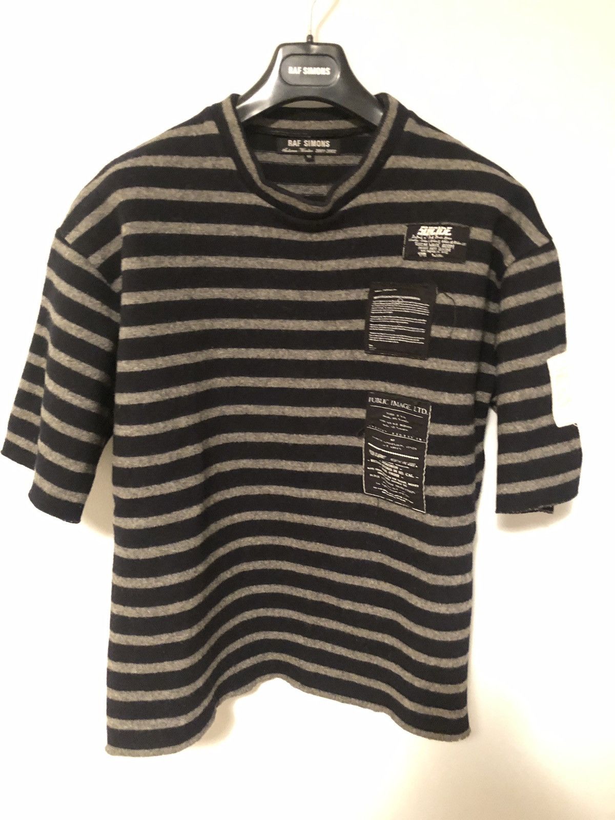 Raf Simons A/W01 Riot Patch Wool Sweater w/ ORIGINAL Receipt | Grailed