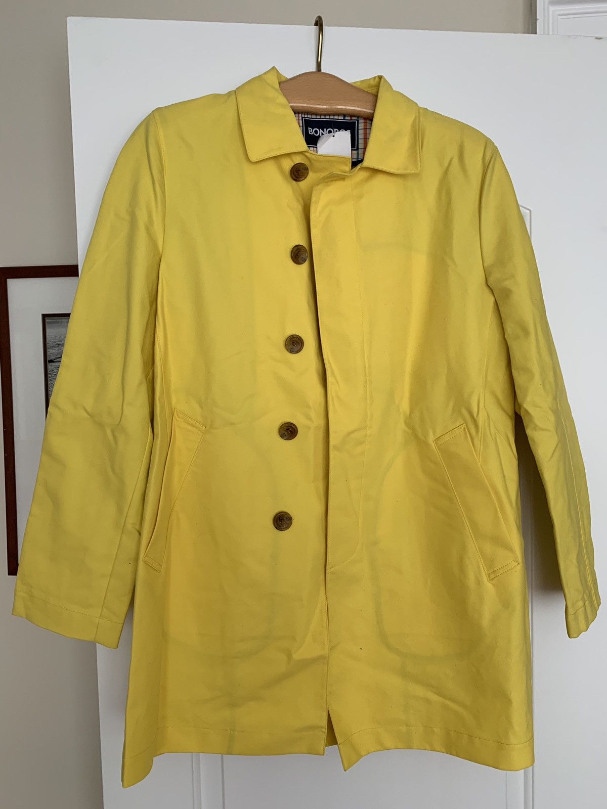 Bonobos Bonobos Yellow Mackintosh Raincoat small S | Grailed