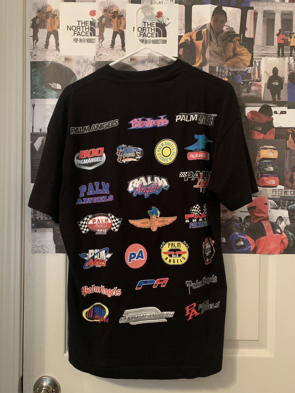 Palm Angels Palm angels racing logo tee | Grailed