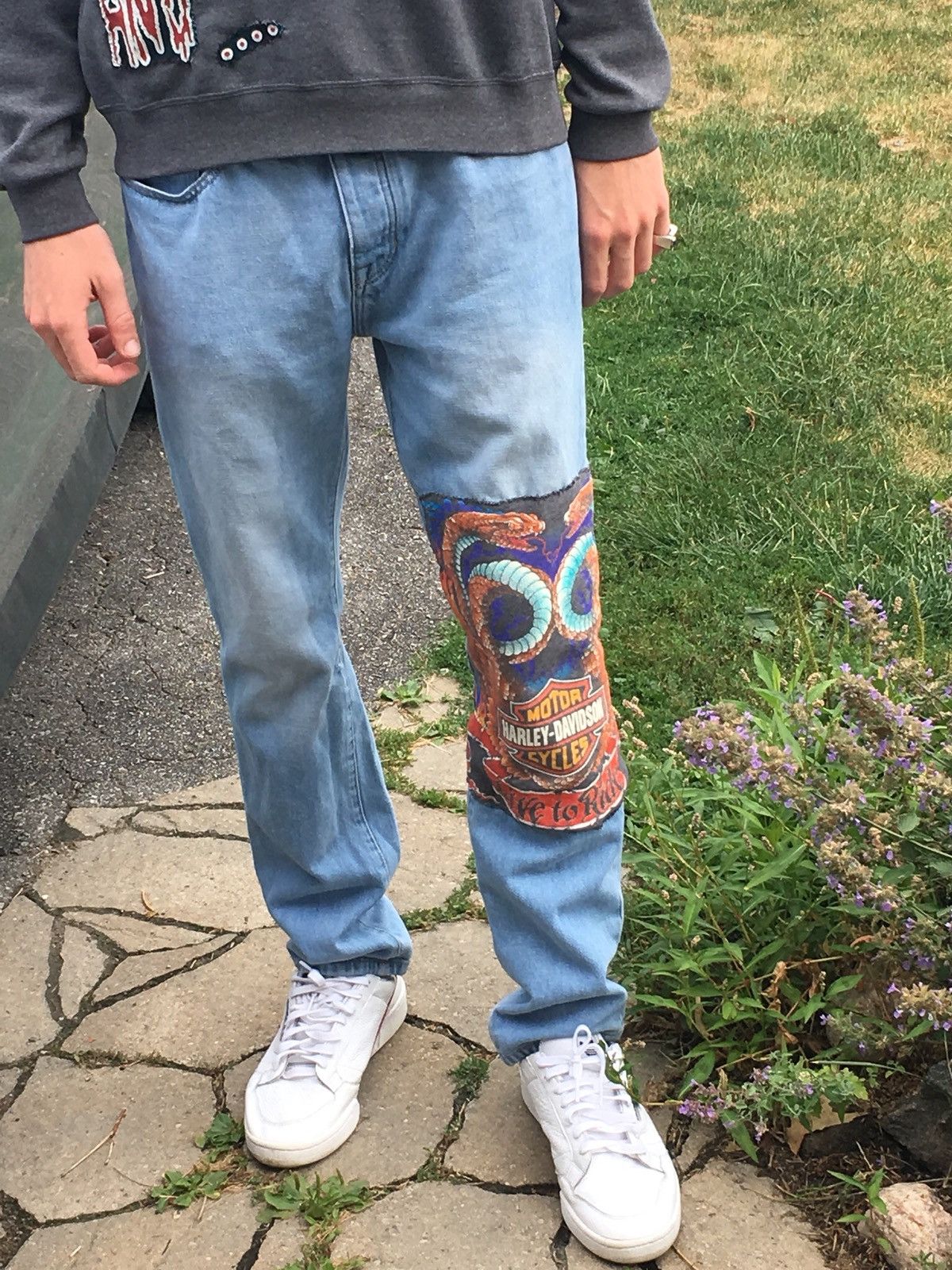 Bench × Harley Davidson Custom bench Harley Davidson jeans | Grailed