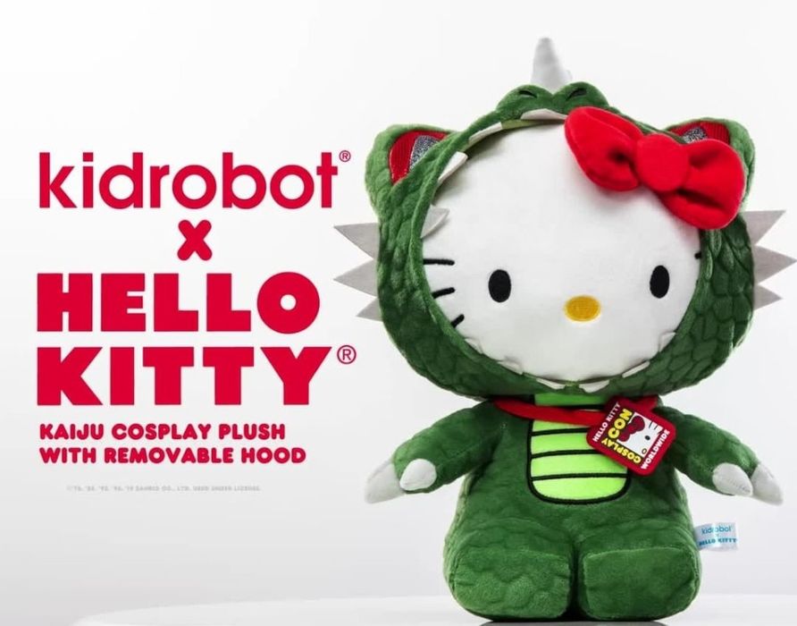 Kid Robot Kidrobot x Hello Kitty Godzilla Cosplay Plush | Grailed