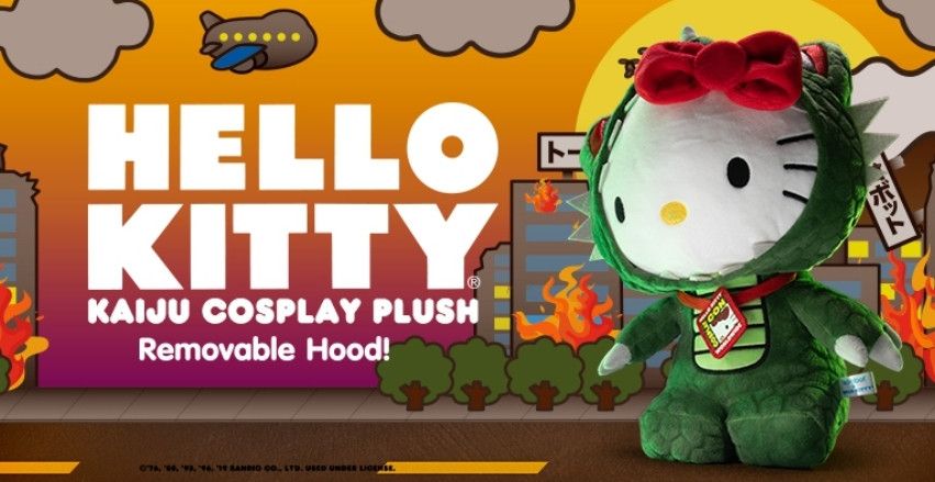 Kid Robot Kidrobot x Hello Kitty Godzilla Cosplay Plush | Grailed