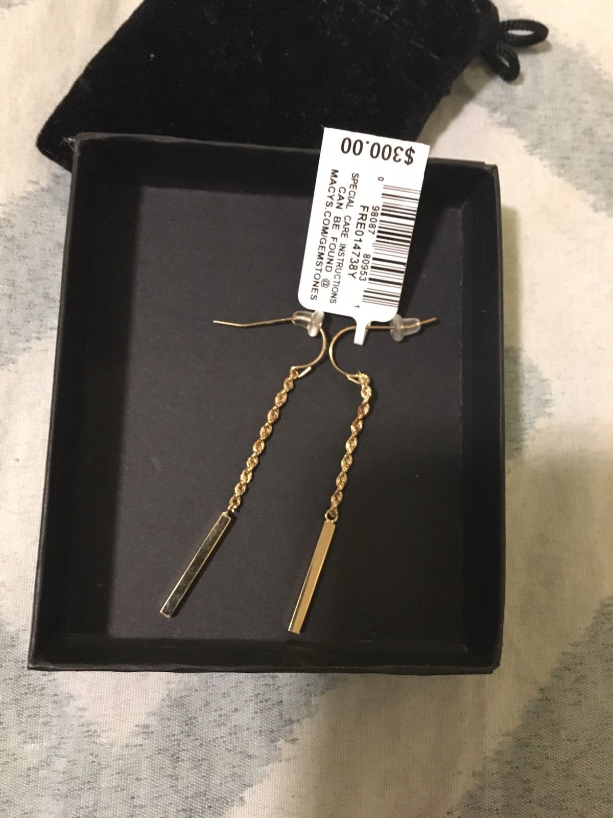 Jewelry Bar drop 14k gold earrings | Grailed