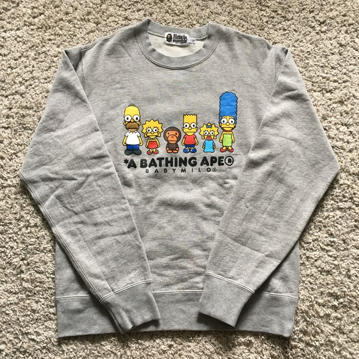 Bape BAPE® x SIMPSONS Crewneck in Grey | Grailed