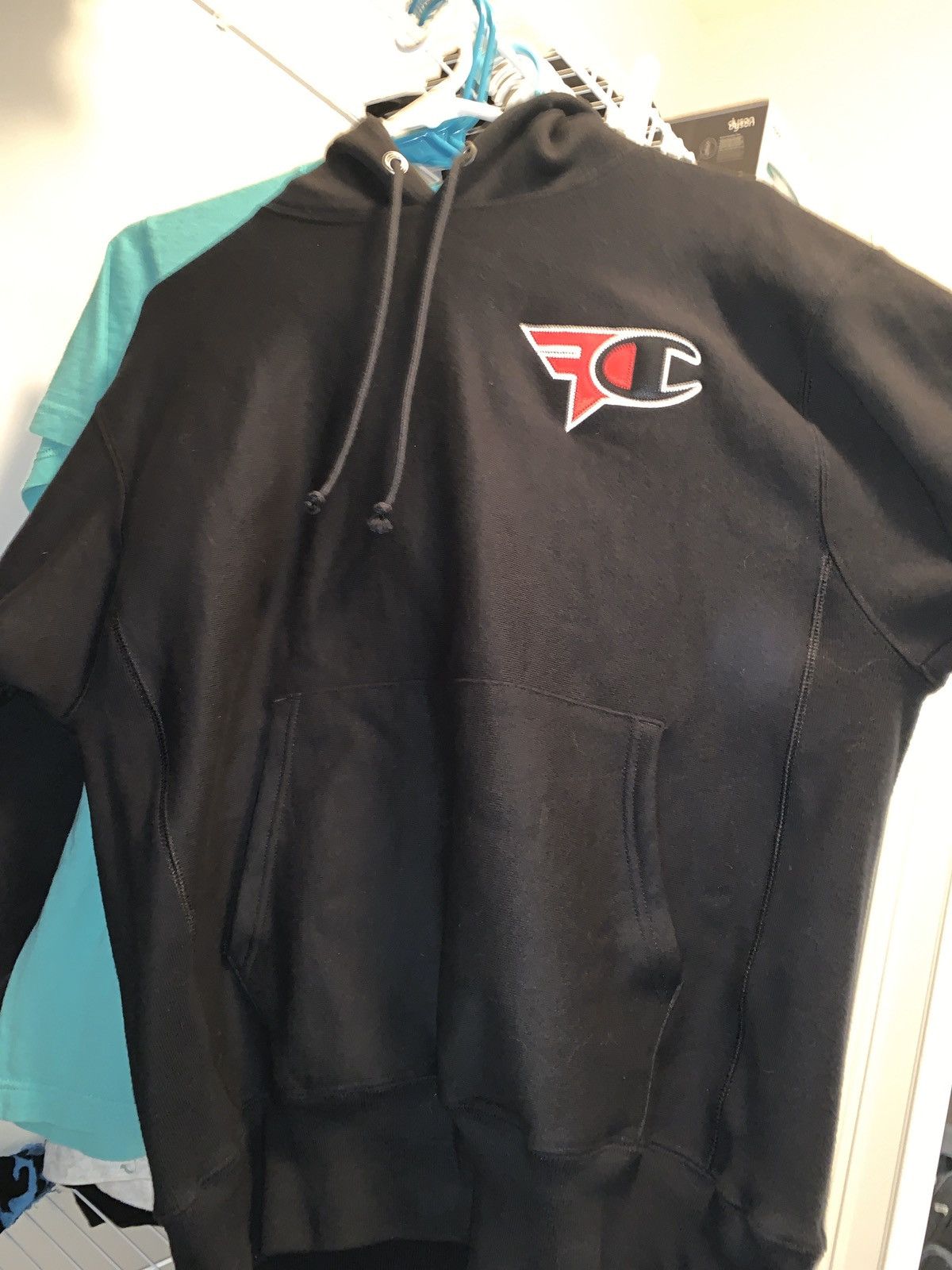 Champion × FaZe FaZe Champion black hoodie | Grailed