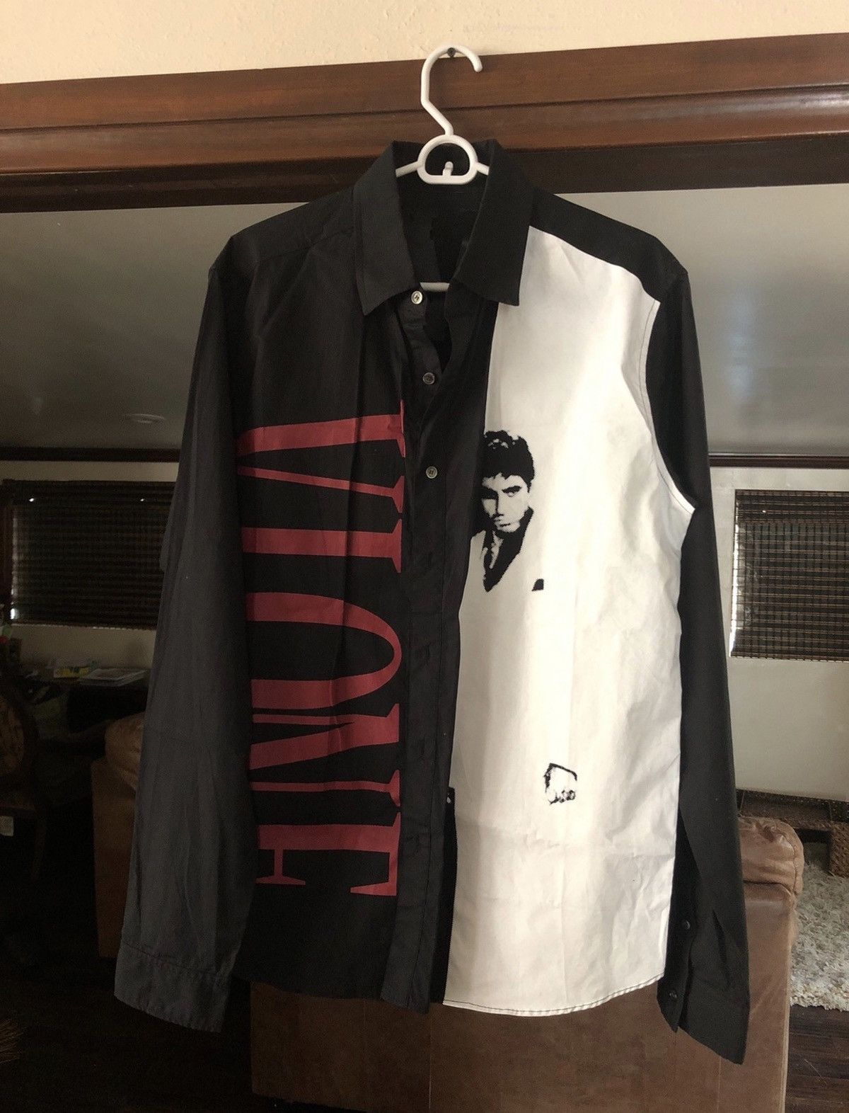 Vlone RARE Vlone Scarface Button Up Shirt | Grailed