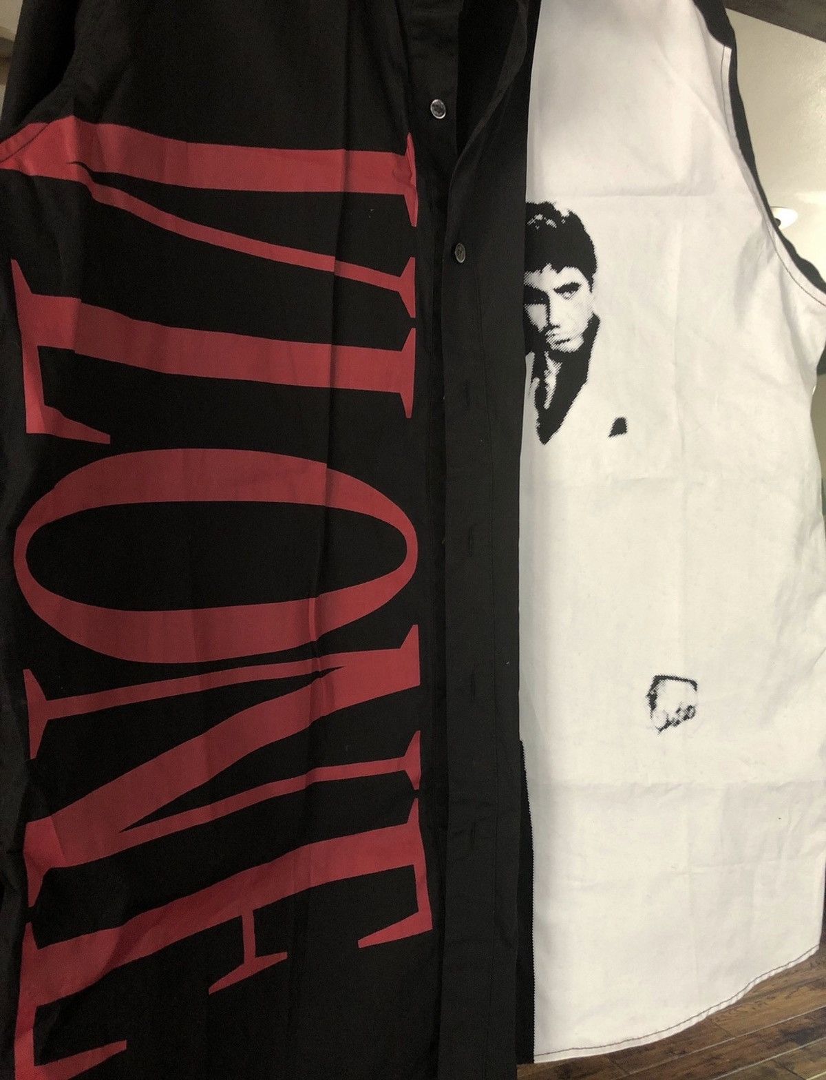 Vlone RARE Vlone Scarface Button Up Shirt | Grailed