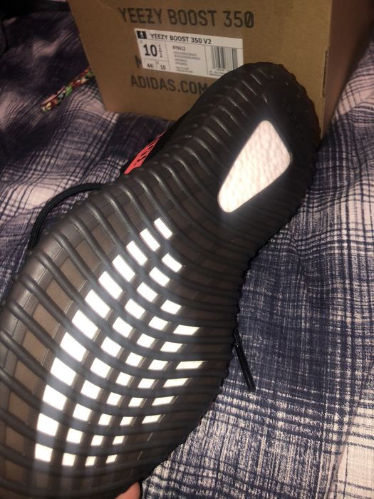 Adidas Yeezy Red Stripe 350 v2 Core red black | Grailed