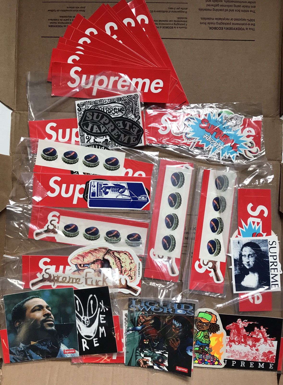Supreme Supreme Sticker Pack x13 + MLK Pin | Grailed