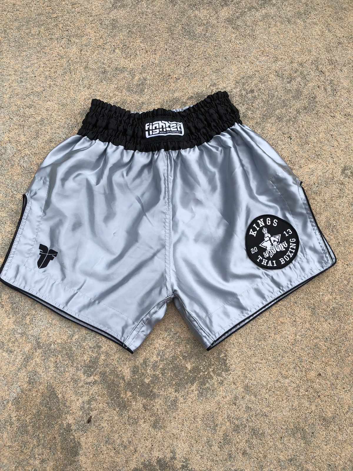 Japanese Brand × Streetwear Street Wear Shiny Silver Boxing Shorts ...