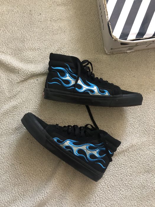Vans Blue Flame Sk8-Hi | Grailed