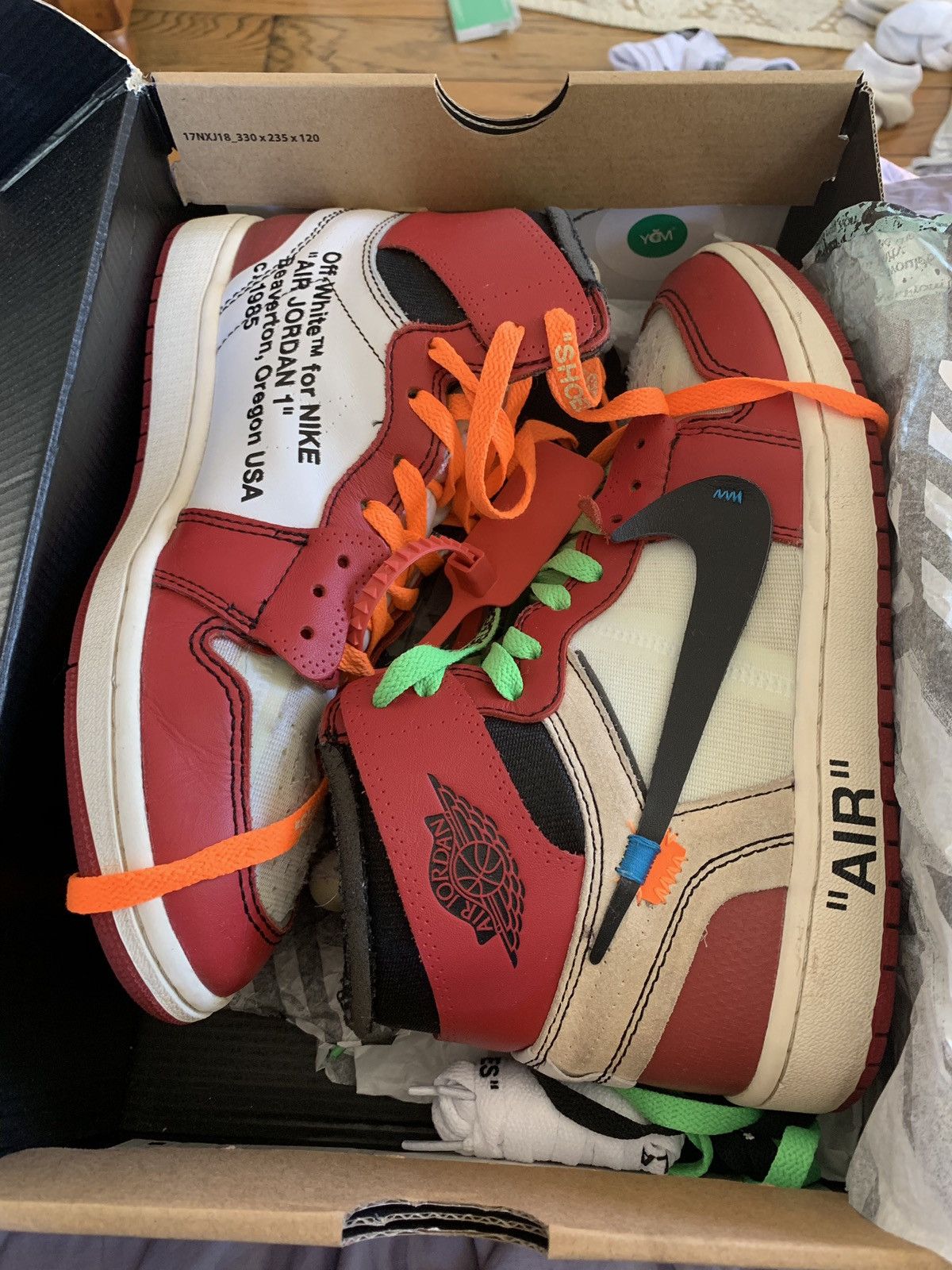 Jordan Brand × Off-White OFF WHITE x Air Jordan 1 Retro High OG Chicago ...