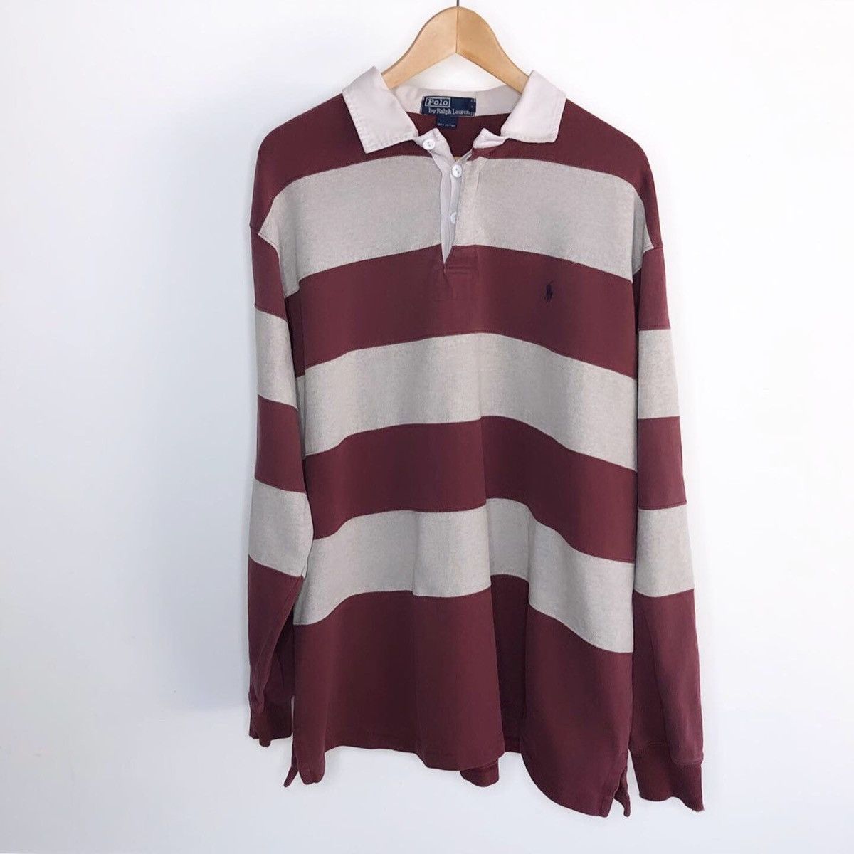 Polo Ralph Lauren Vintage 90s Polo Ralph Lauren Striped Long Sleeve Polo Shirt | Grailed