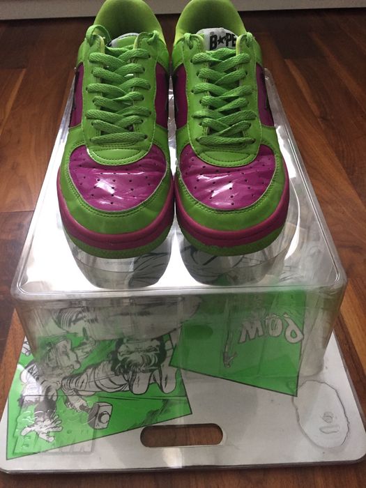 Bape Super Rare "Incredible Hulk" A Bathing Ape X Marvel Comics Bapesta ...
