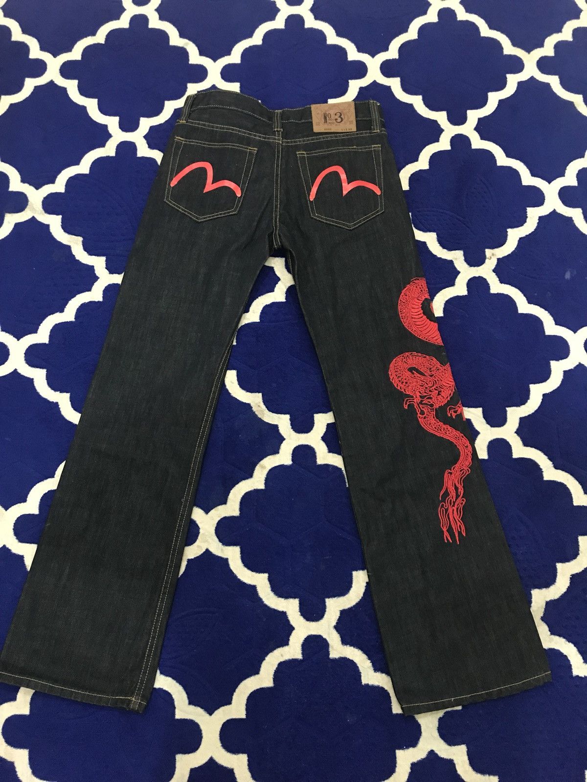 Evisu Rare Evisu Red Dragon Embroidered Jeans | Grailed
