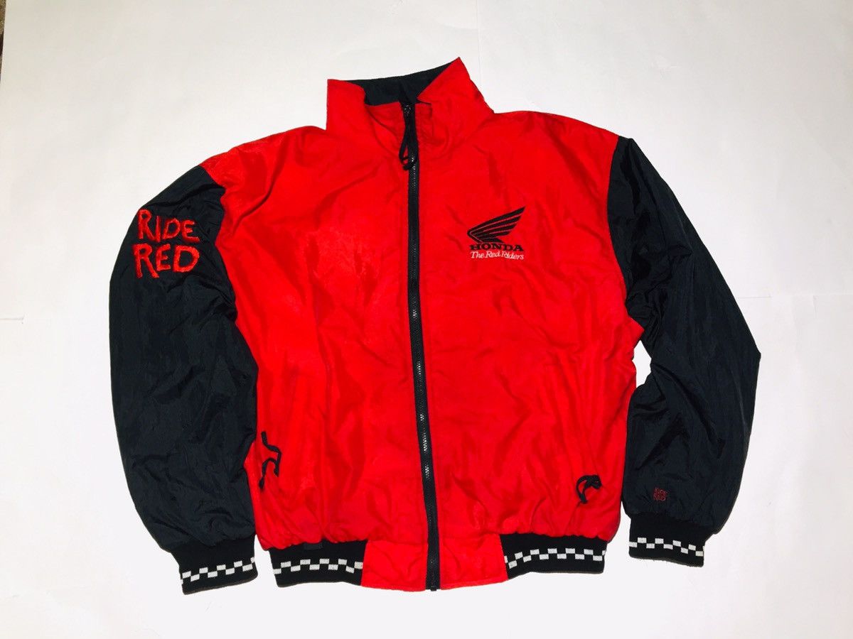 Vintage Crazy grail 80s 90s HONDA racing ride red jacket | Grailed