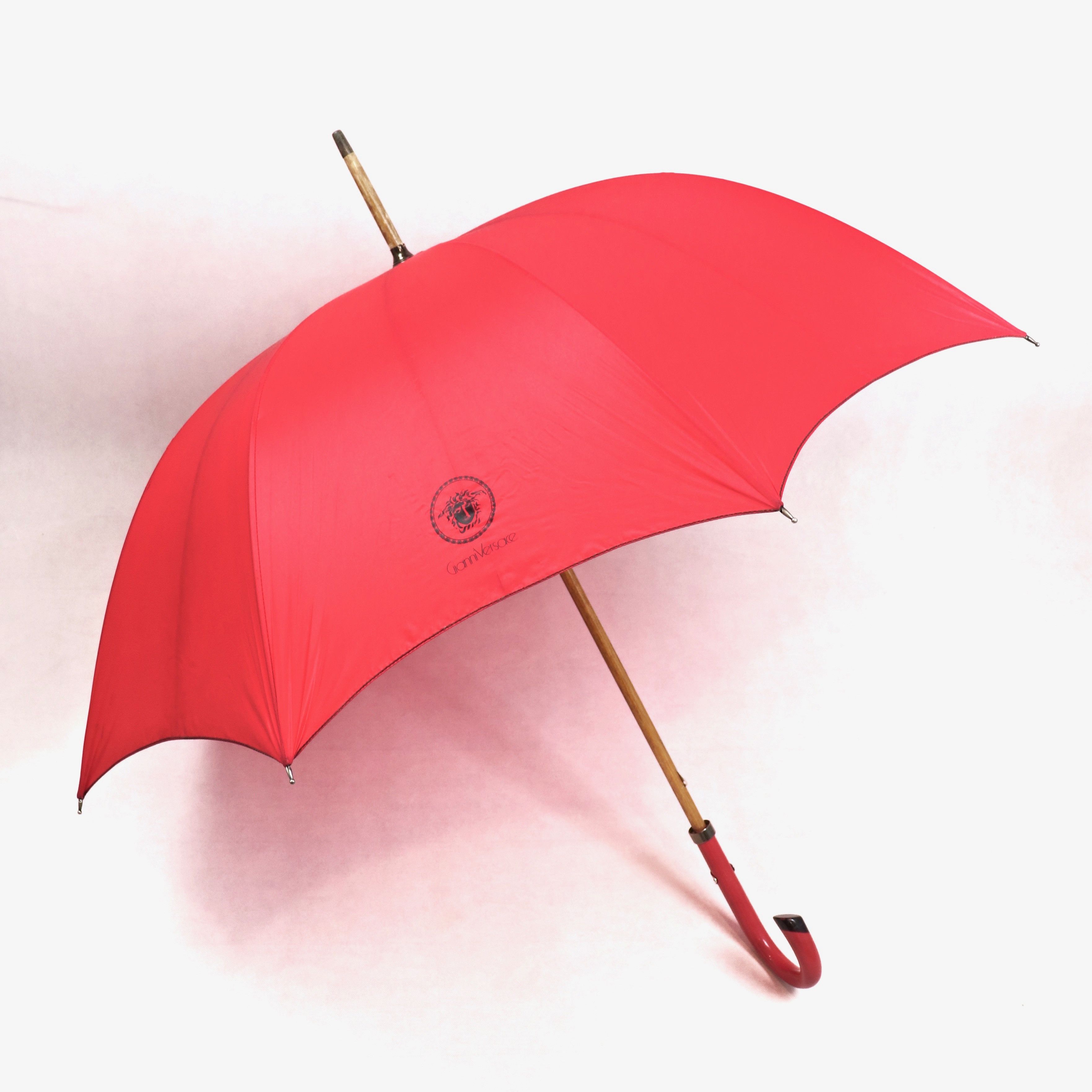 Versace × Vintage LAST PRICE DROP! 80s Rare Acid Red Logo Umbrella ...