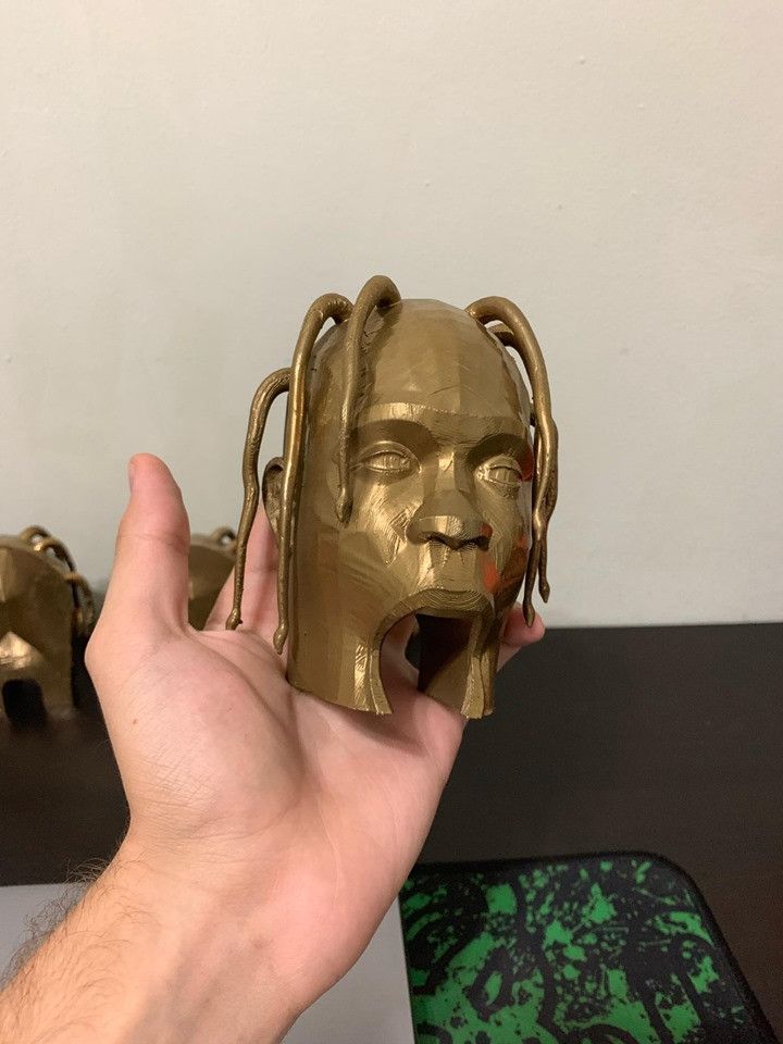 Travis Scott Travis Scott Astroworld cd album cover 3D printed head ...