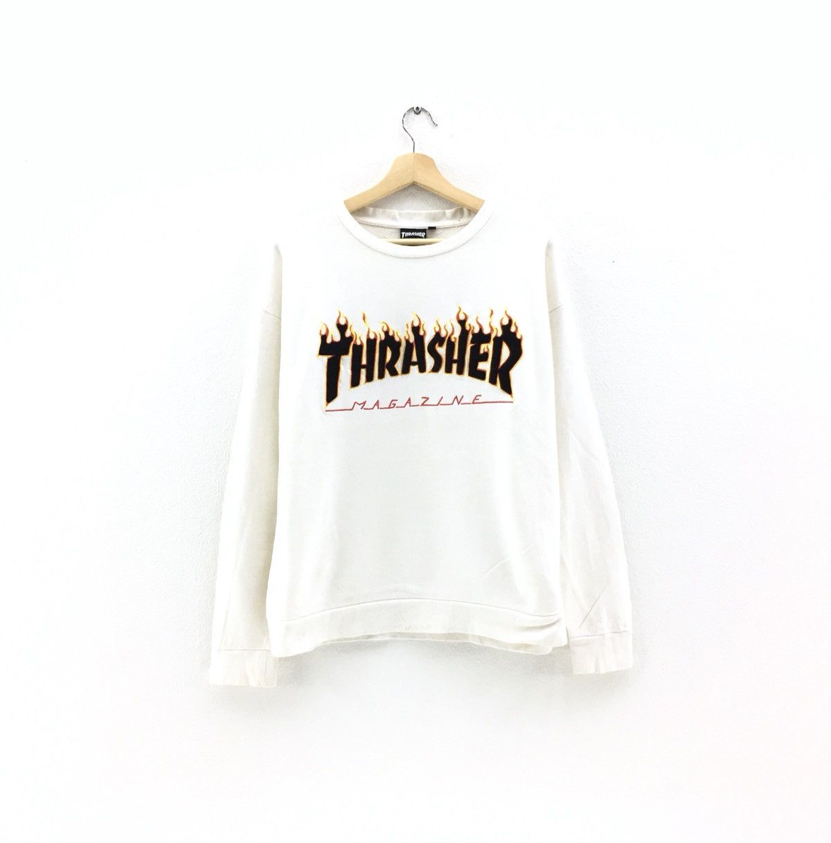 Japanese Brand × Thrasher Thrasher Magazine Sweatshirt Biglogo Flame ...