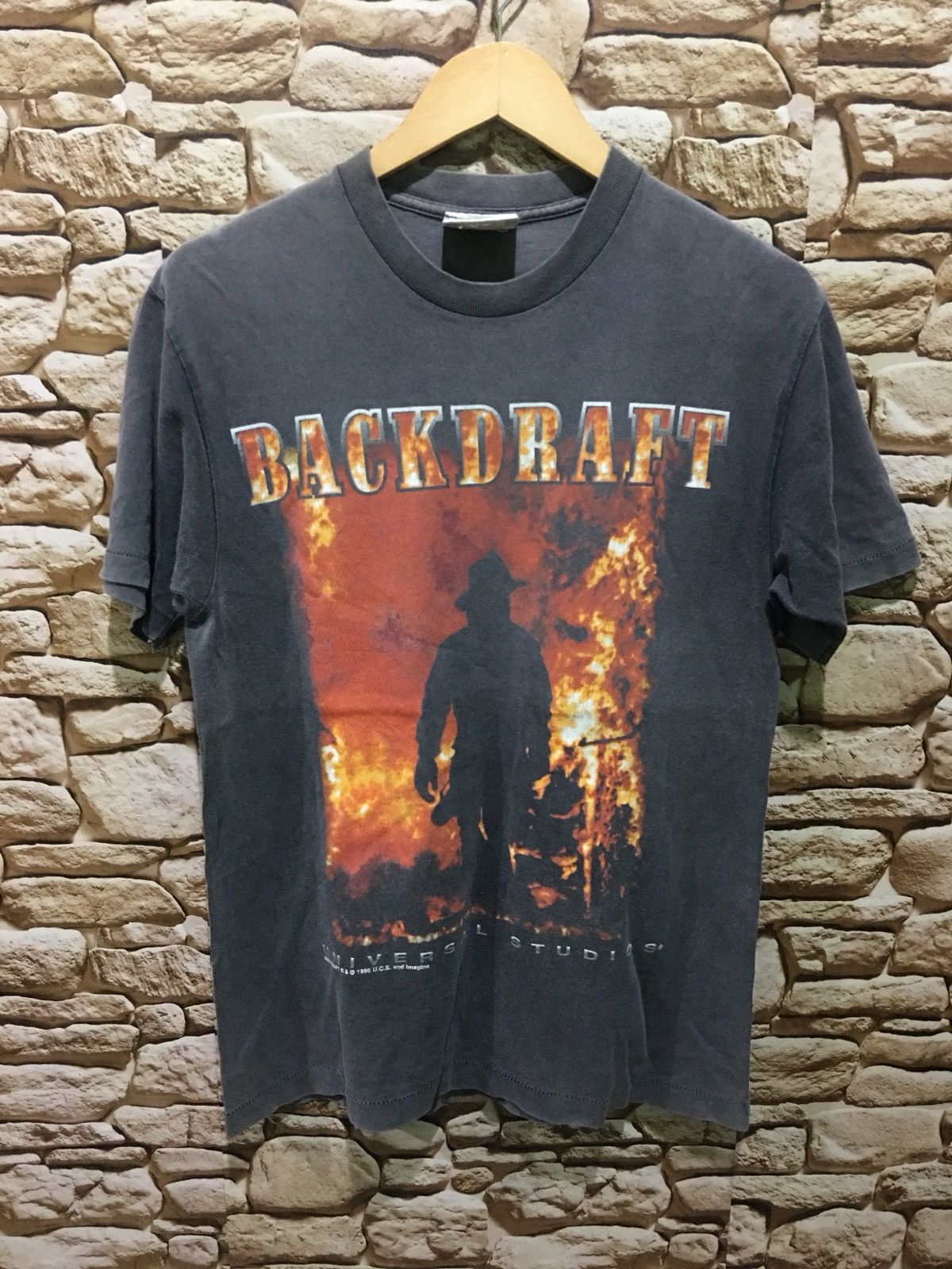 Vintage Backdraft 90’s Movie T-Shirt Universal Studios film promo | Grailed