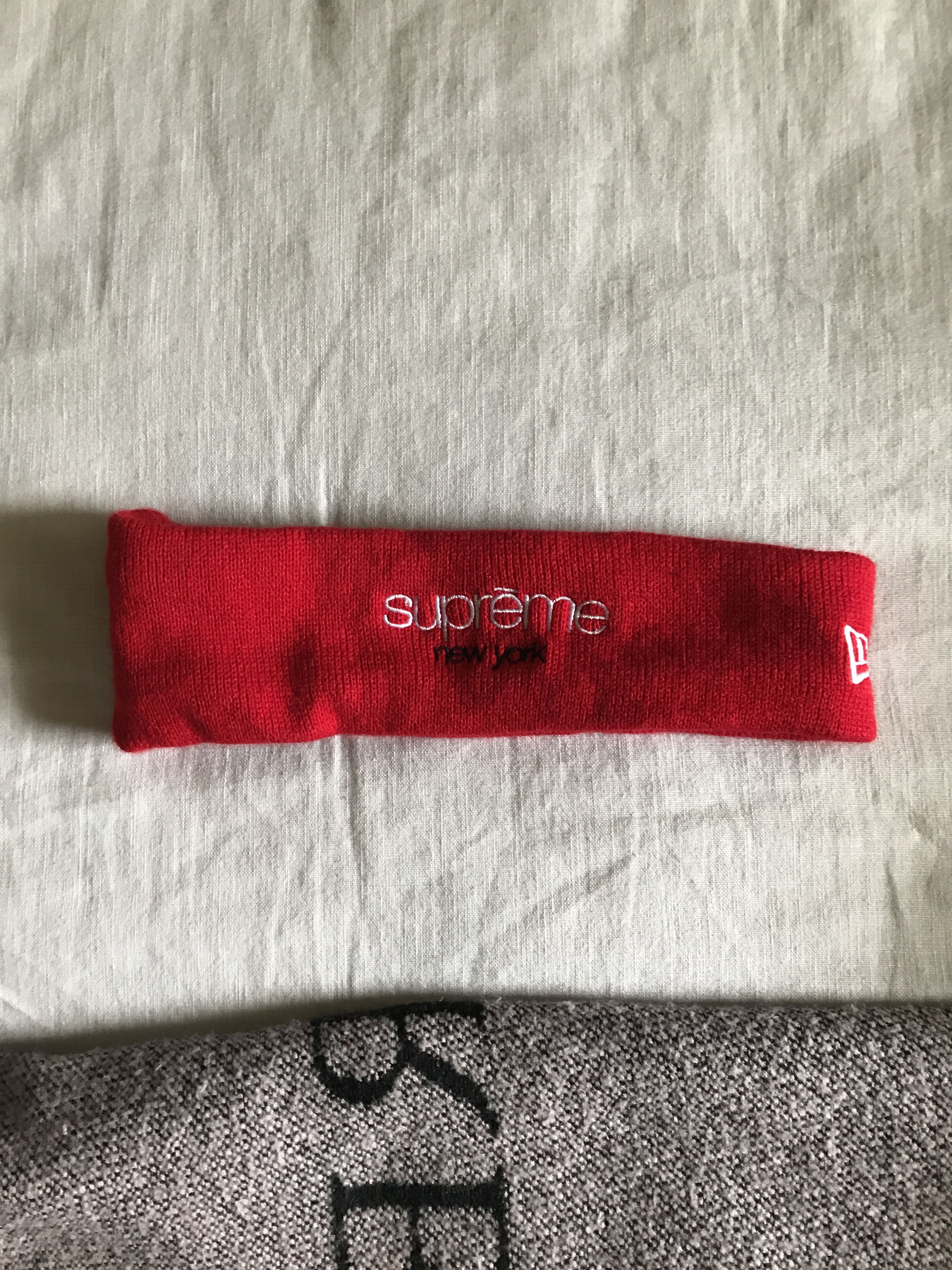New Era × Supreme Supreme New Era Classic Logo Headband FW15 | Grailed