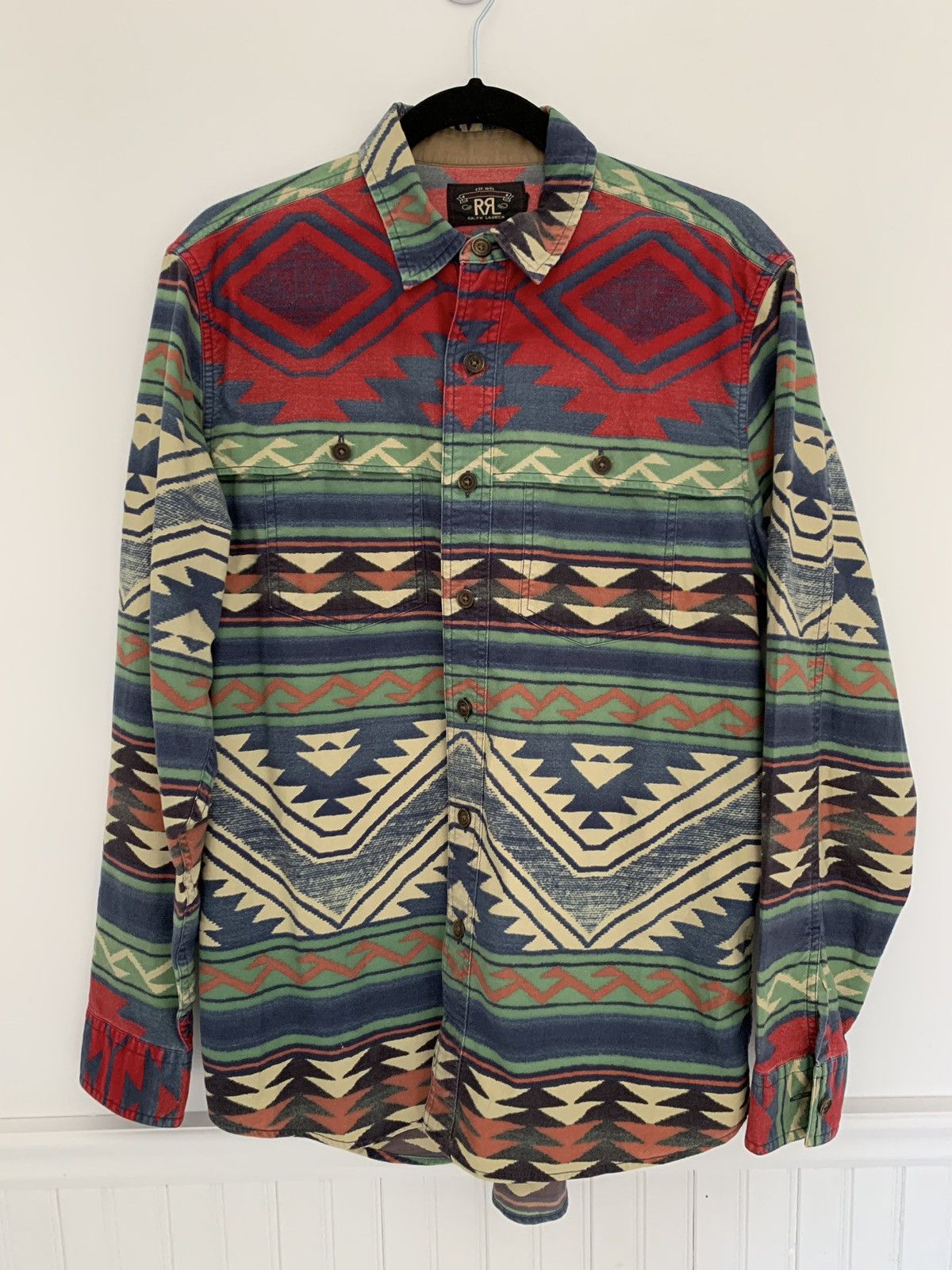 RRL Ralph Lauren Aztec Flannel Shirt | Grailed