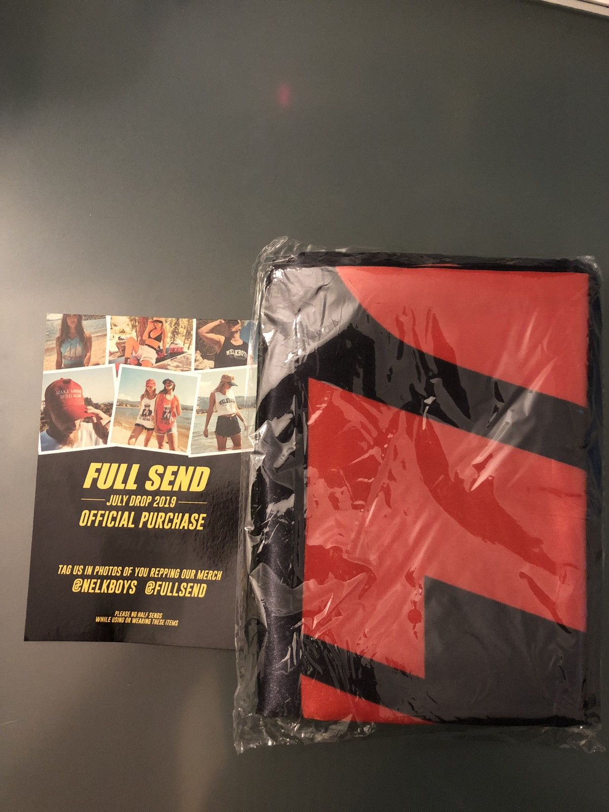 Other Nelk boys Full Send Flag Black Brand New | Grailed