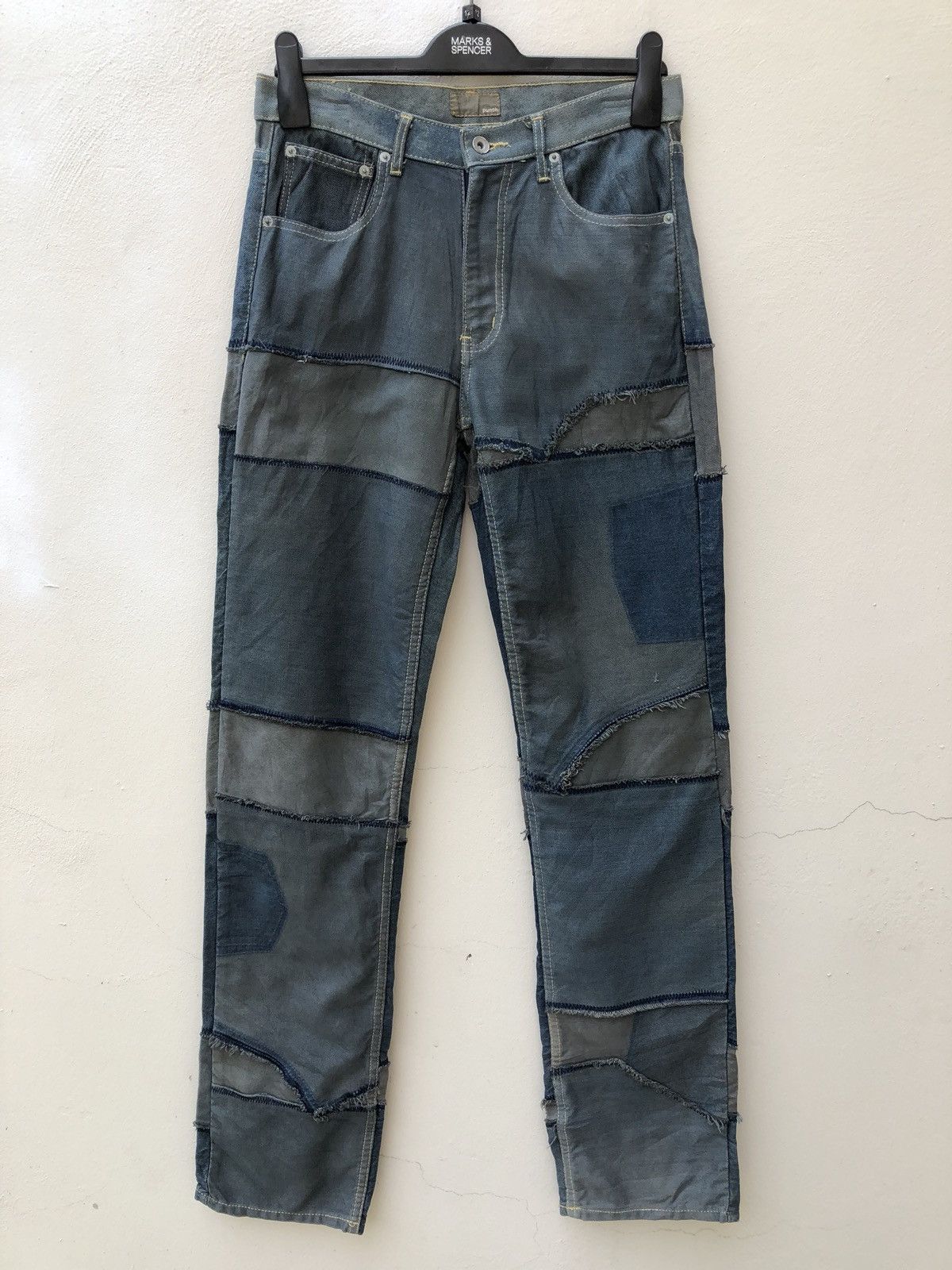 Japanese Brand Japan Designer PUNAH Patchwork Denim Jeans / Kapital ...