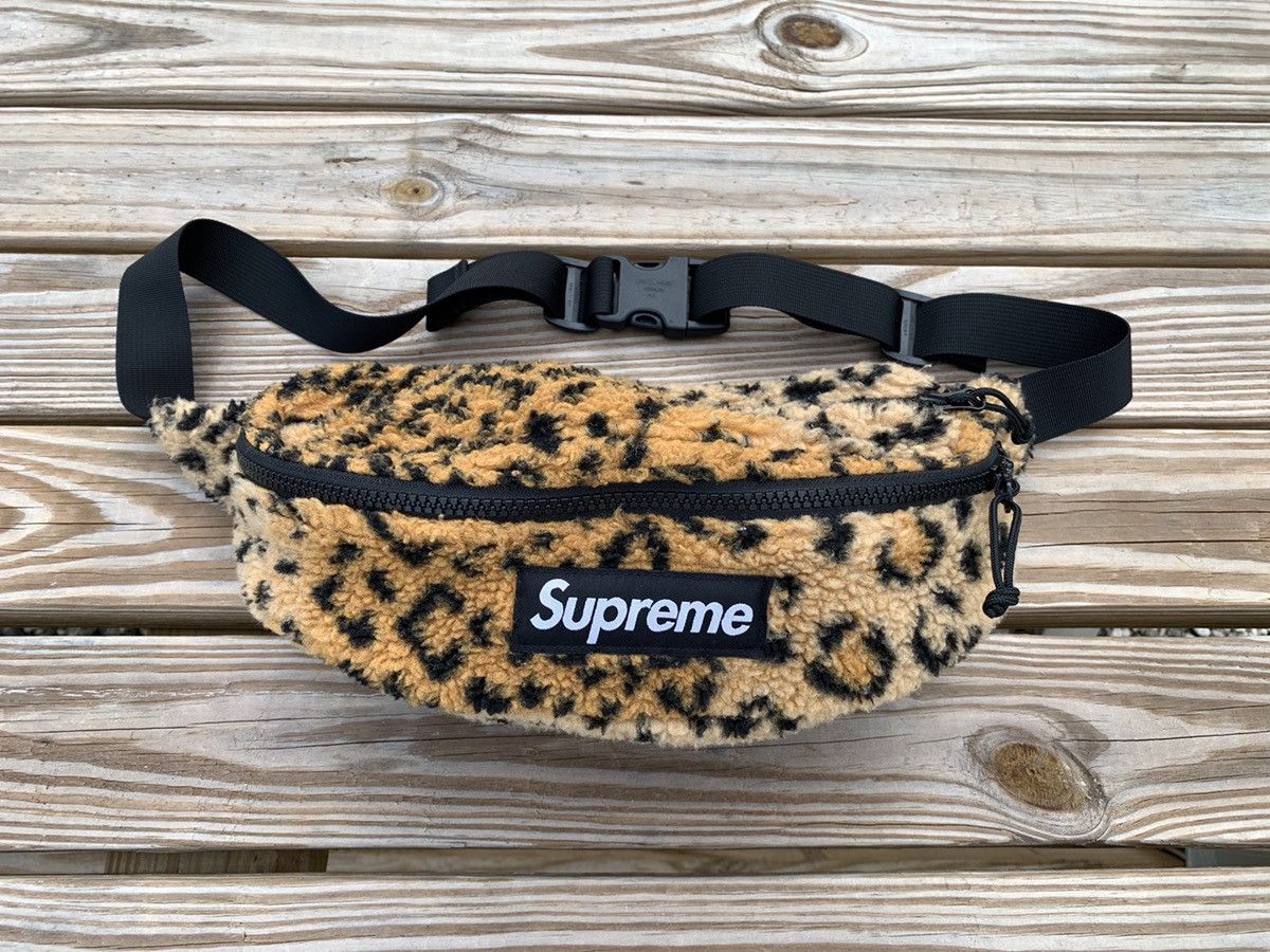 Supreme Leopard Fleece Waist Bag | Grailed