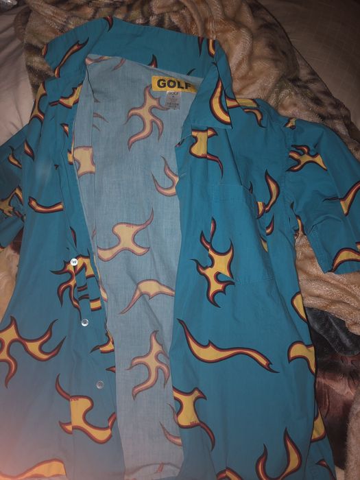 Golf Wang Cheery Bomb Flames button up | Grailed