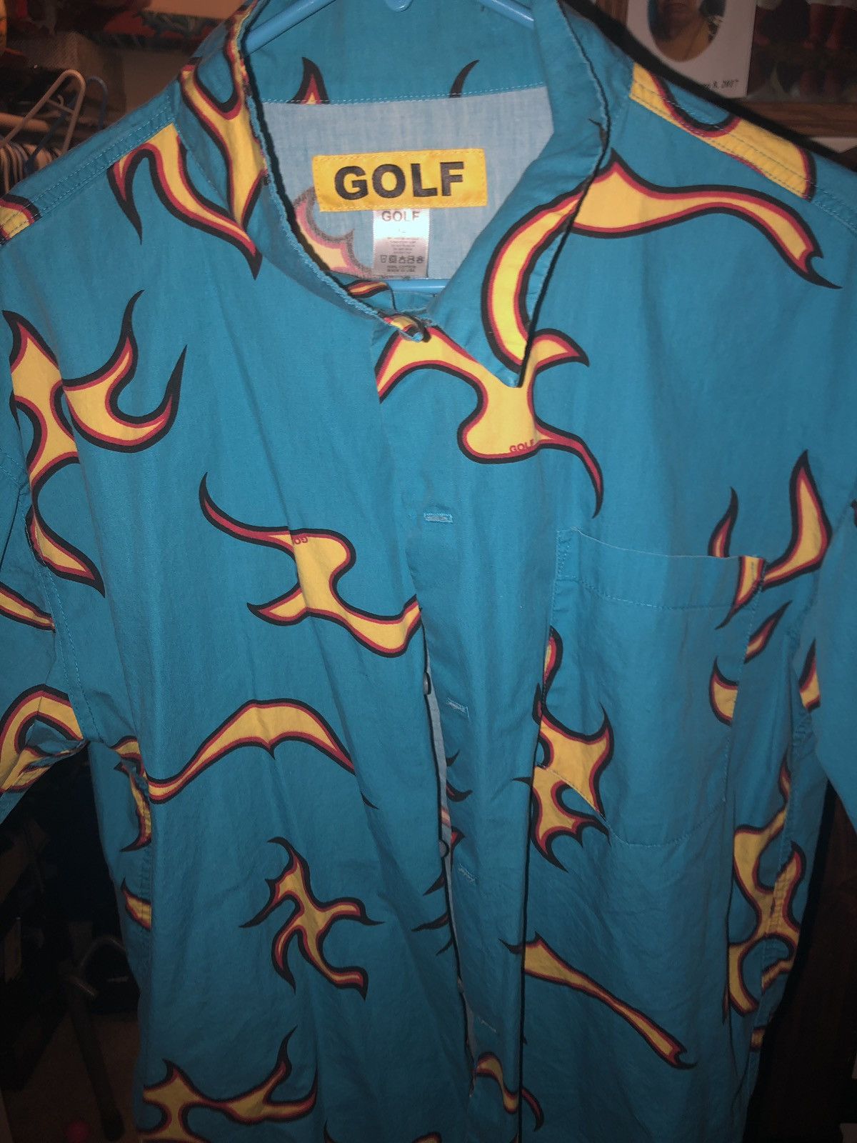 Golf Wang Cheery Bomb Flames button up | Grailed