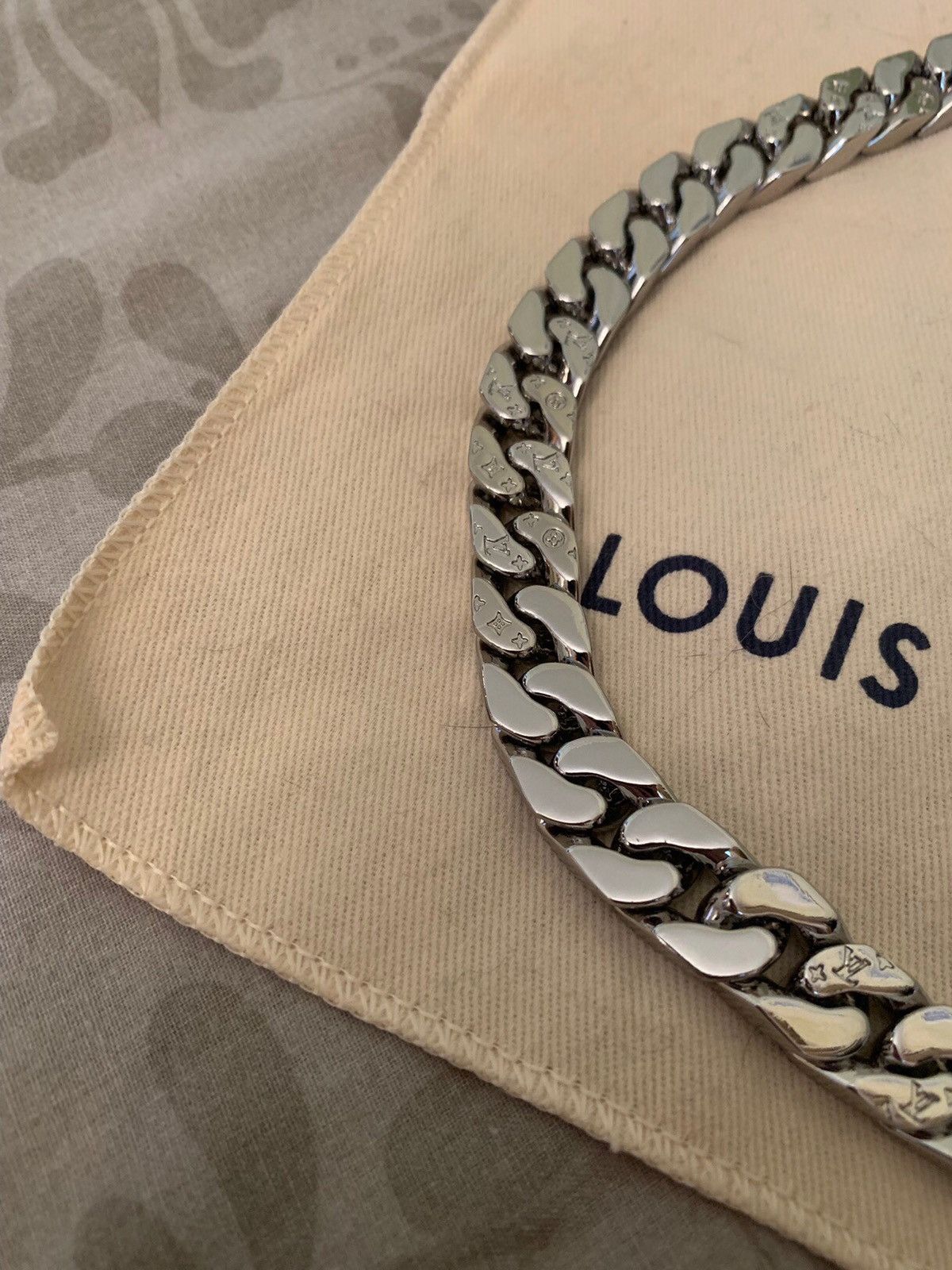 Louis Vuitton Louis Vuitton X Virgil Abloh Neck Cuban Link Chain 2019SS ...