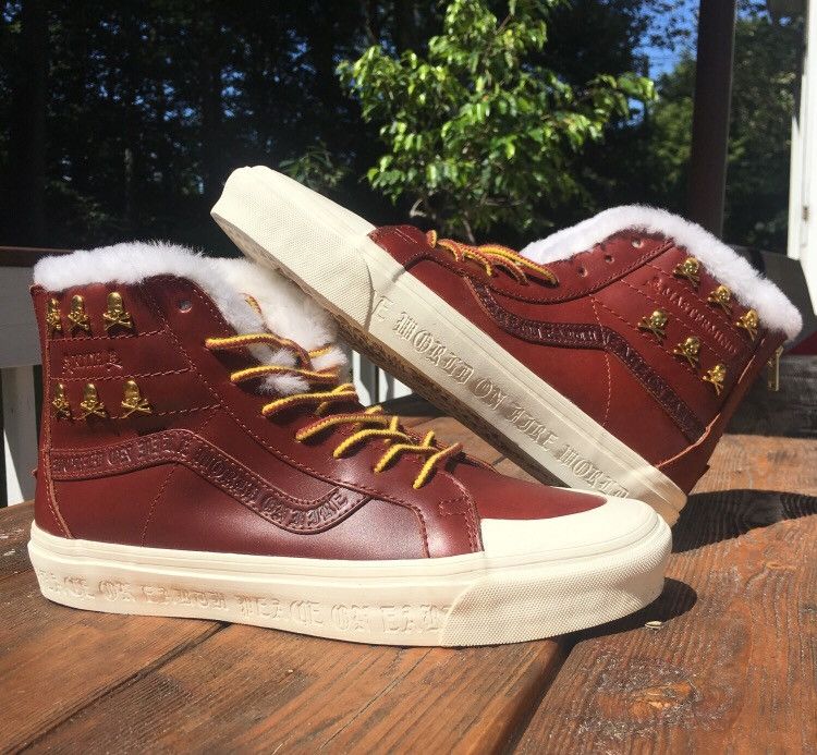 Vans Kith x Mastermind World x Sk8-Hi Reissue Zip LX Brown | Grailed