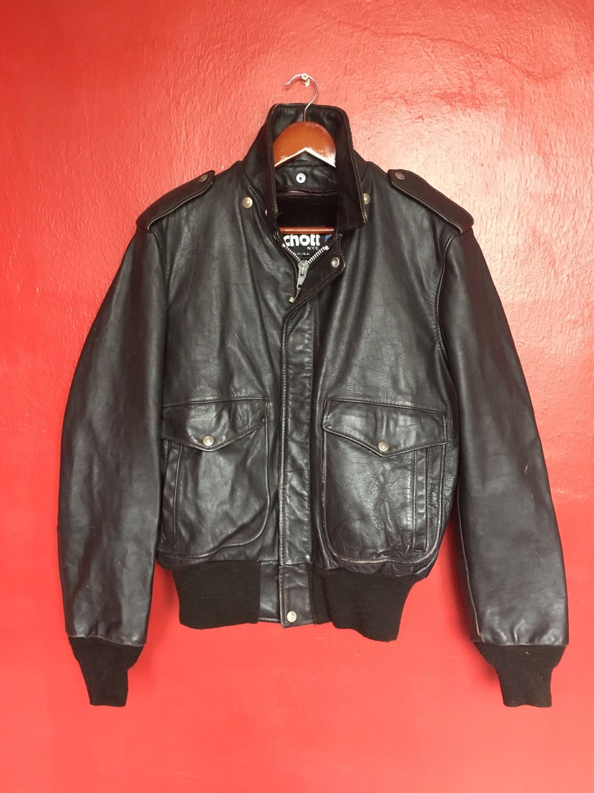 Schott Leather Jacket Schott USA | Grailed