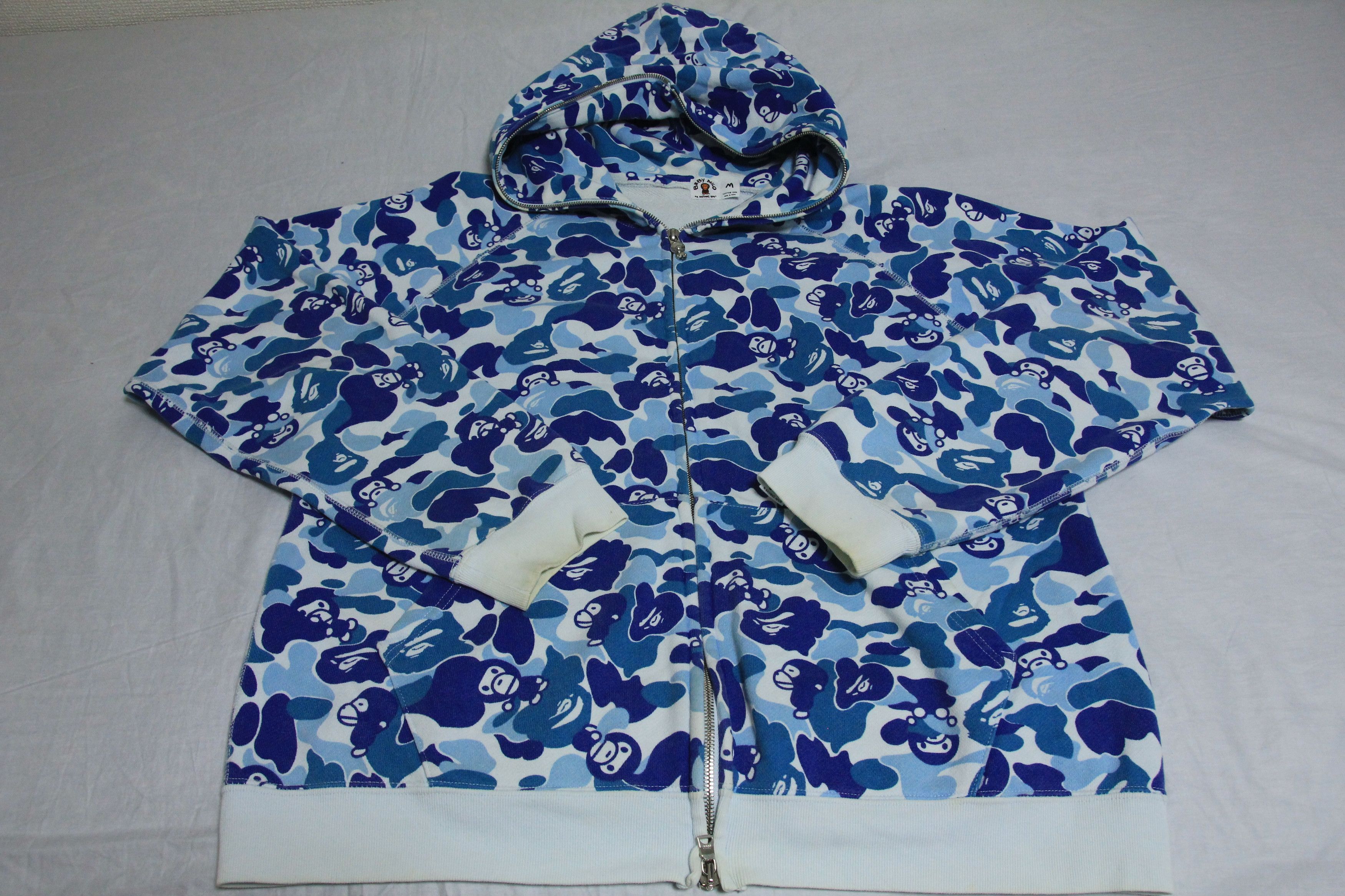Bape Milo Blue Camo Hoodie | Grailed