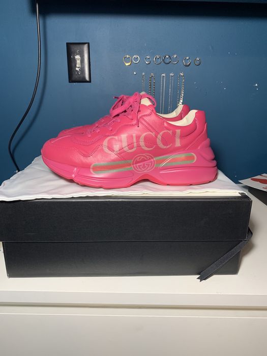 Gucci Gucci Rhyton Pink Sneakers Shoes Ace Classic Logo | Grailed