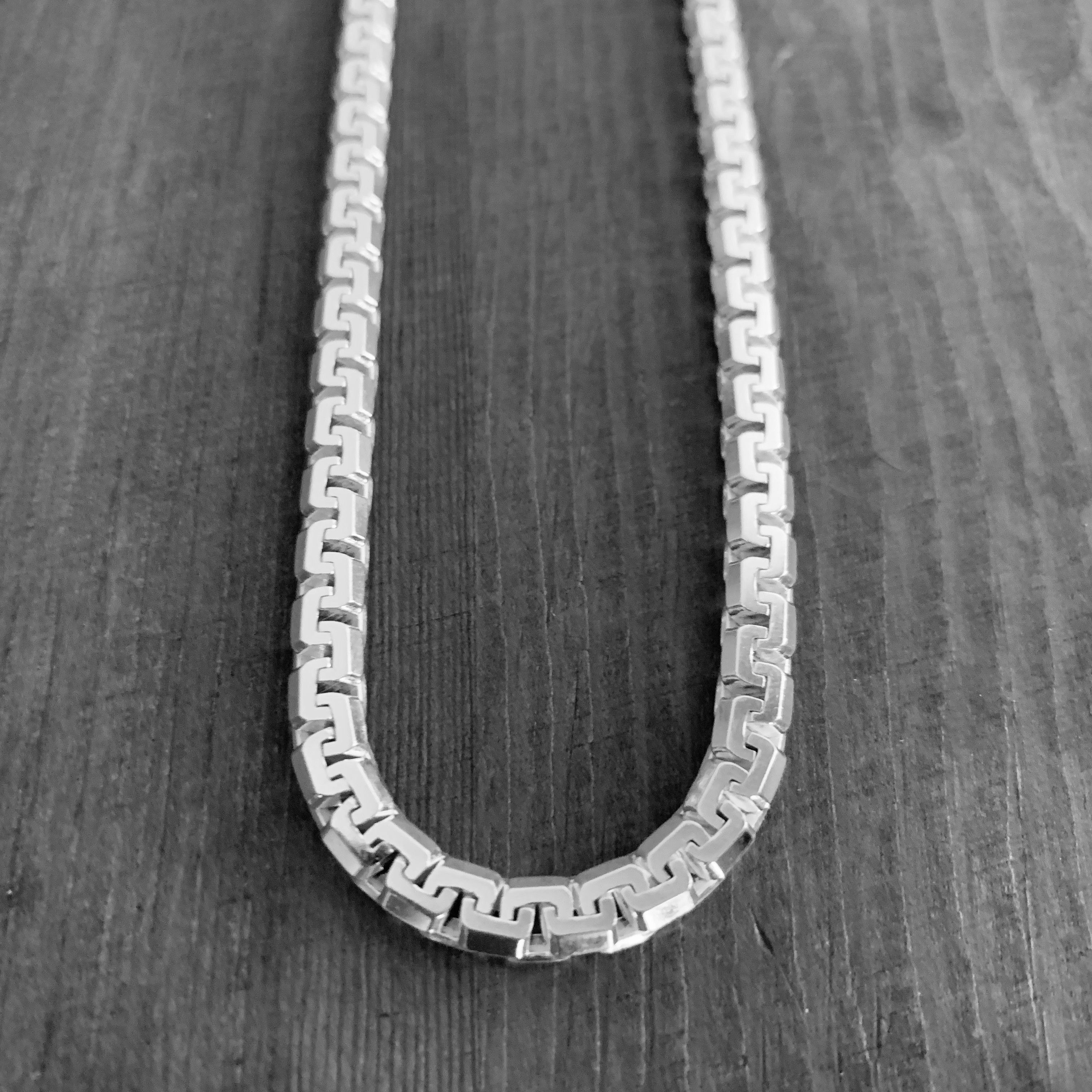 Sterling Silver Greek box chain | Grailed