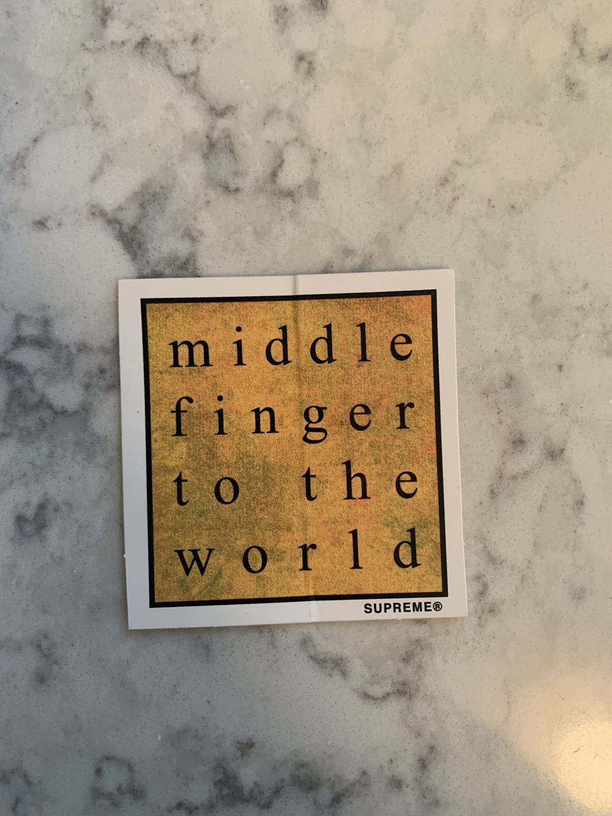 Supreme Supreme Middle Finger To The World Sticker | Grailed