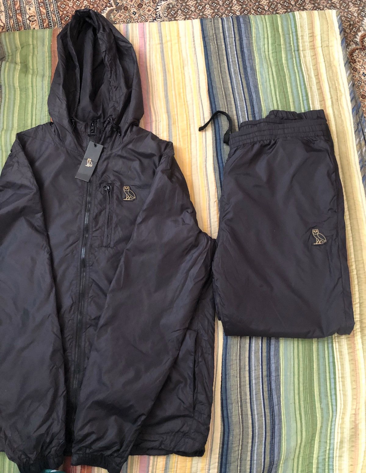 Octobers Very Own OVO black packable outwear tracksuit and pants | Grailed