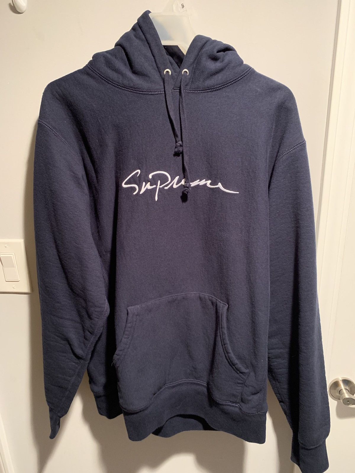 Supreme Script Logo Hoodie | Grailed