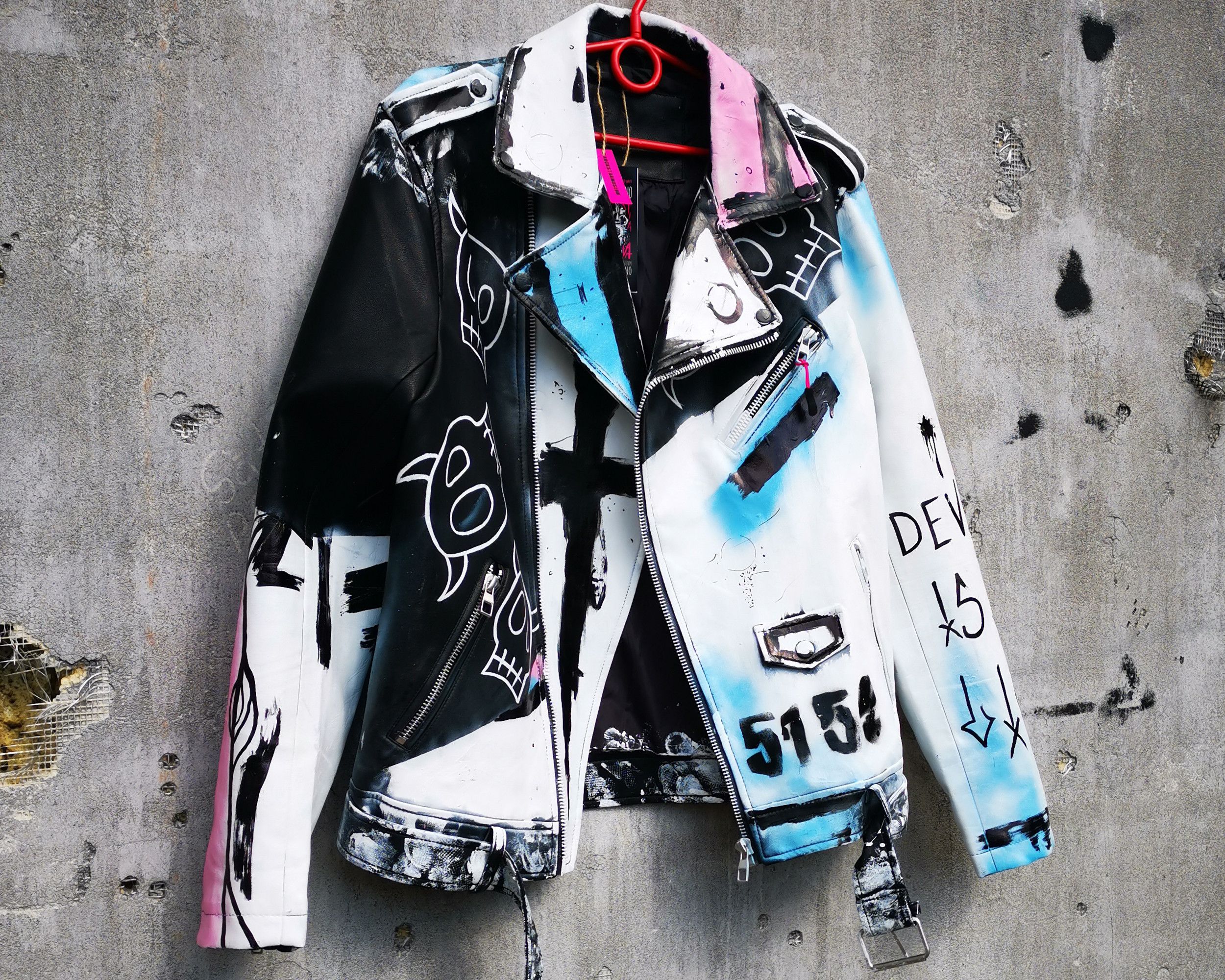 Lil Peep Lil Peep Style Custom Made Jacket Blue | Grailed